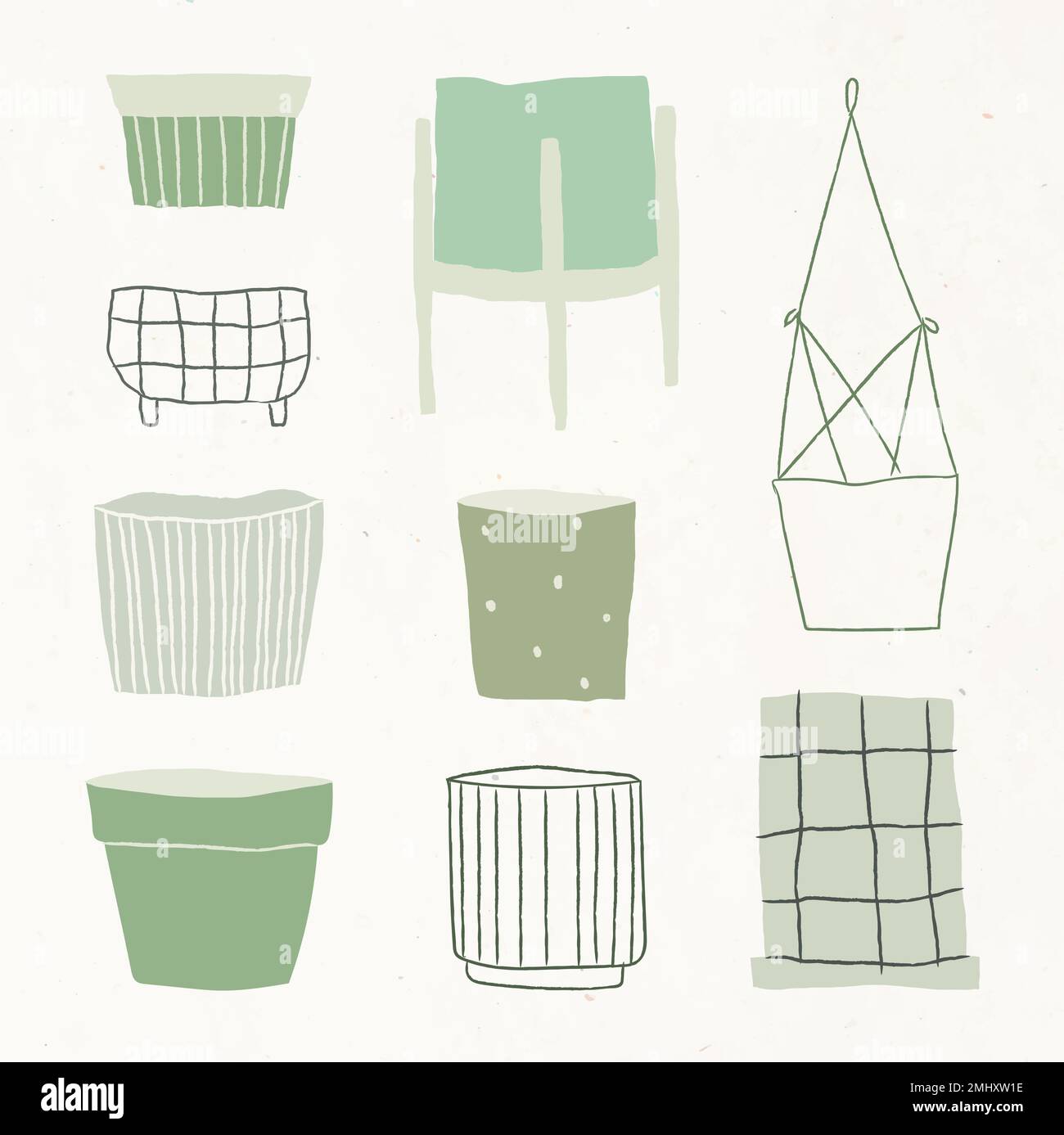 Plant in pot hanging Stock Vector Images - Alamy