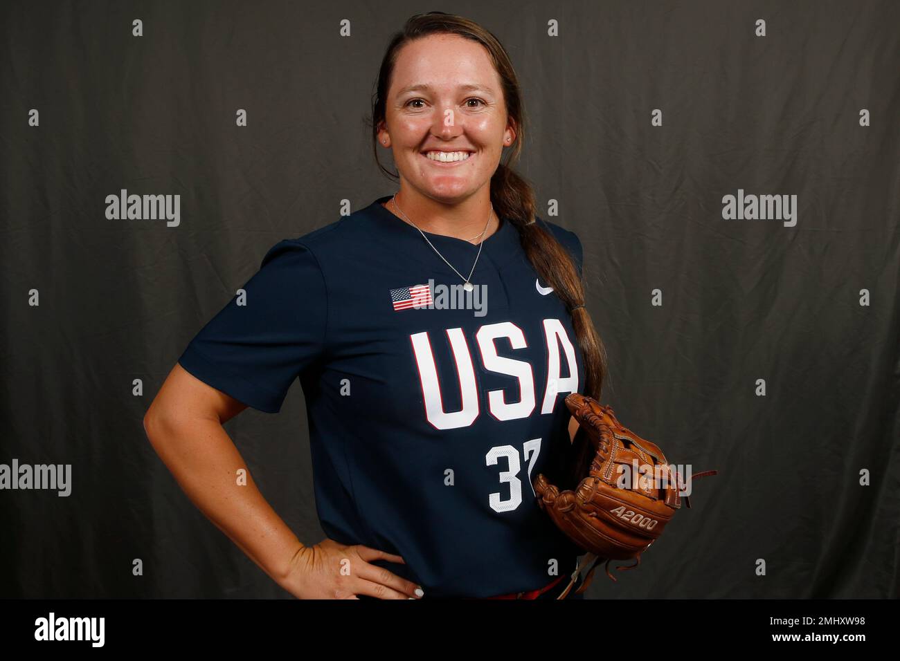 Infielder Hannah Flippen poses for a photo during media day at the USA ...