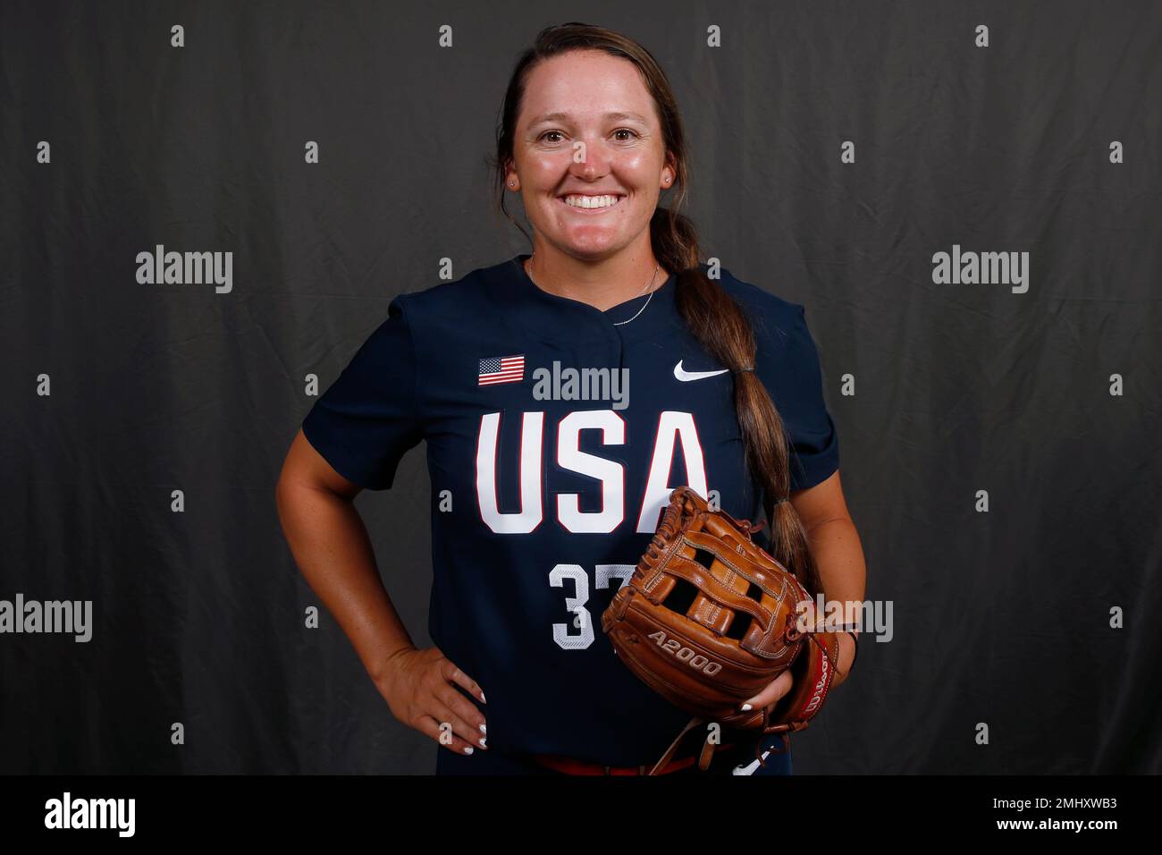Infielder Hannah Flippen poses for a photo during media day at the USA ...