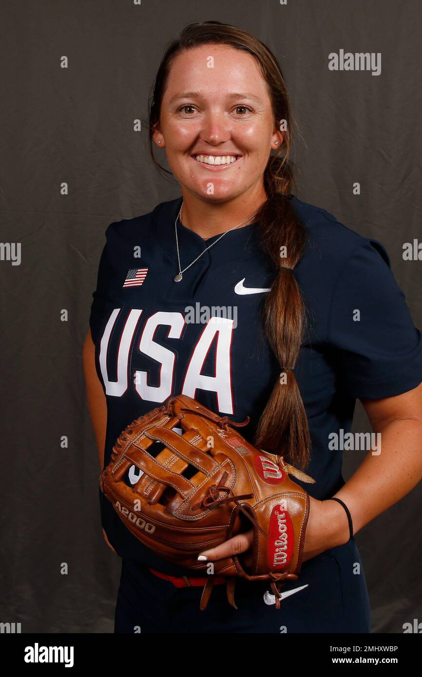 Infielder Hannah Flippen poses for a photo during media day at the USA ...