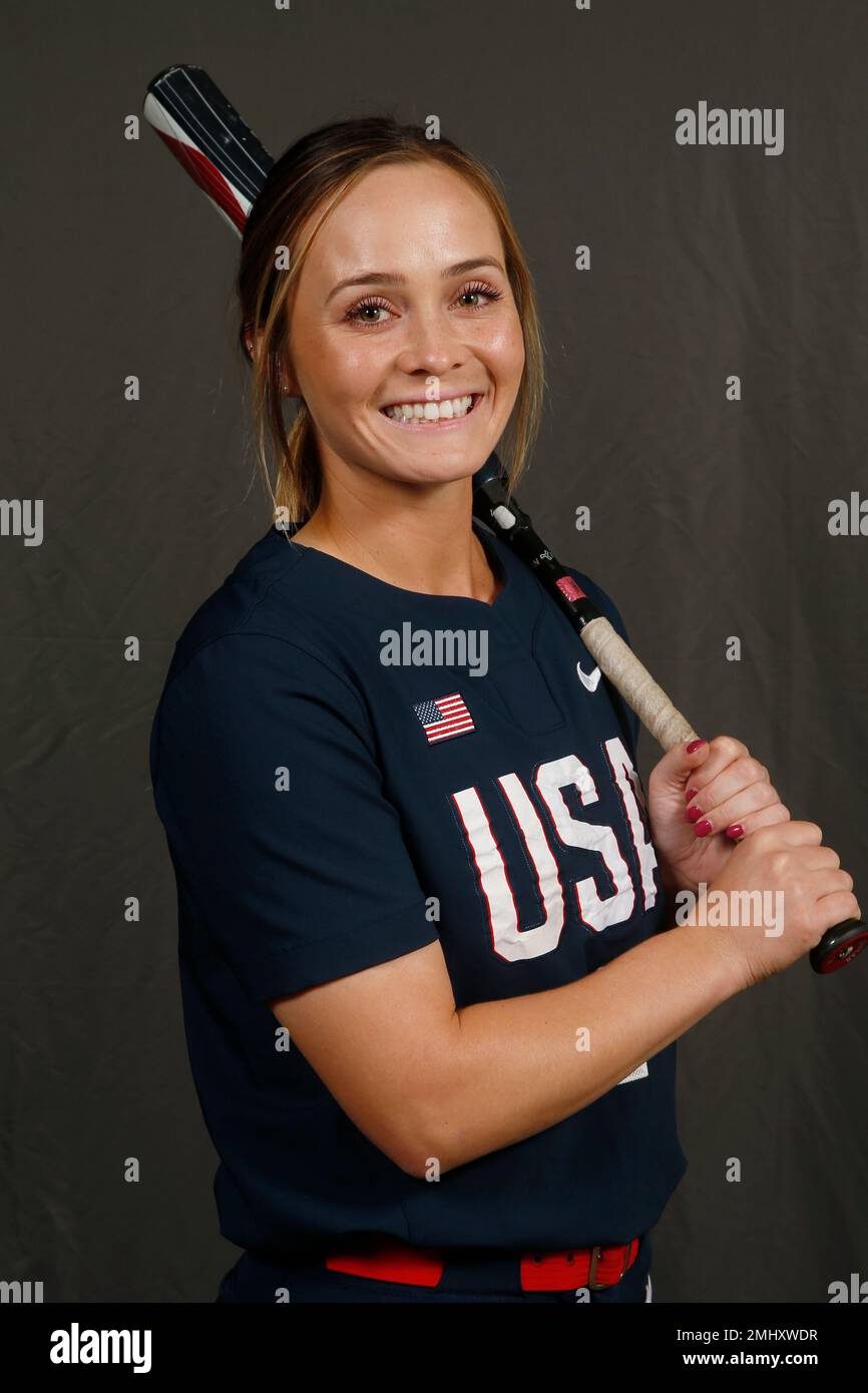 Infielder Ali Aguilar poses for a photo during media day at the USA ...