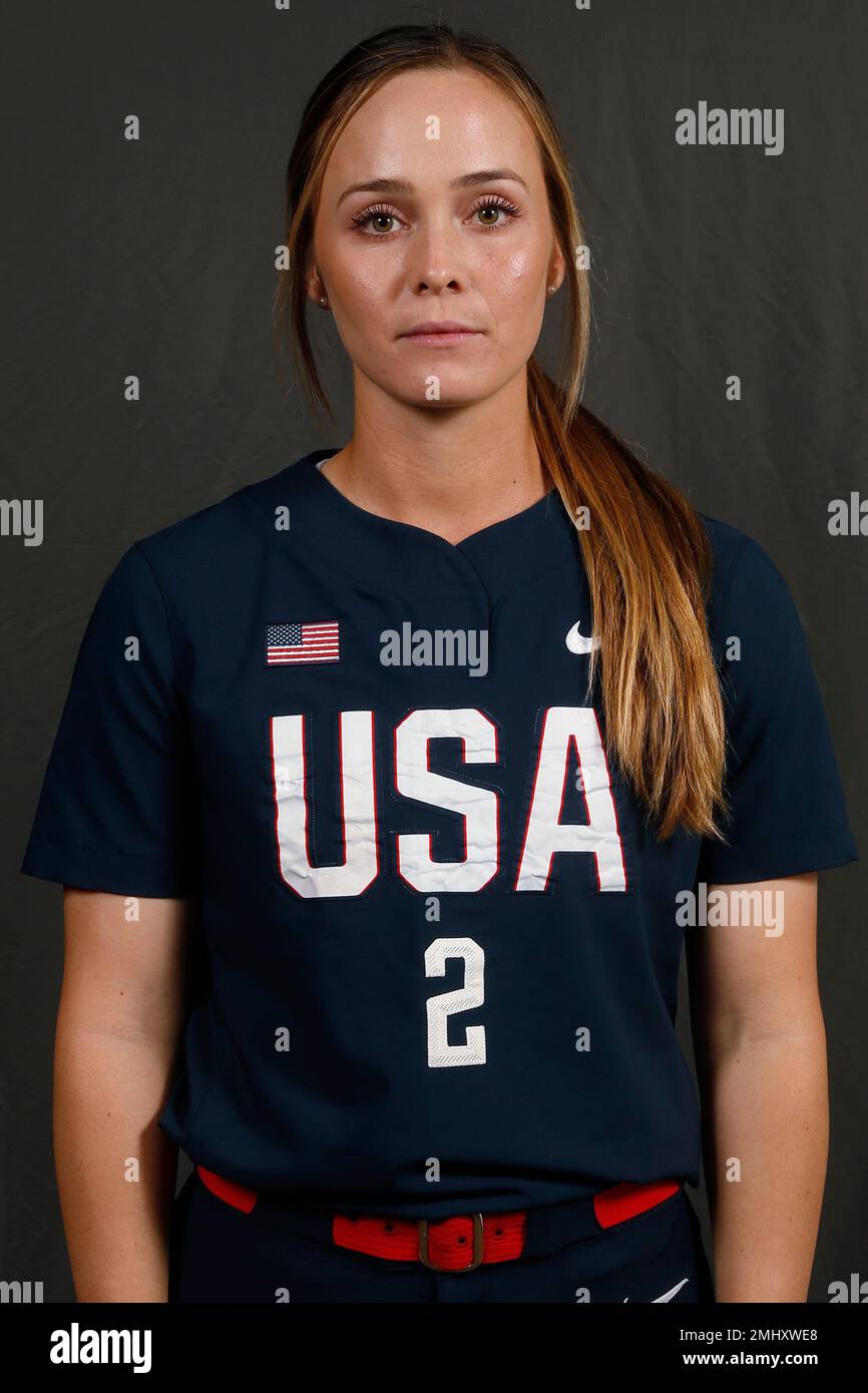 Infielder Ali Aguilar poses for a photo during media day at the USA ...