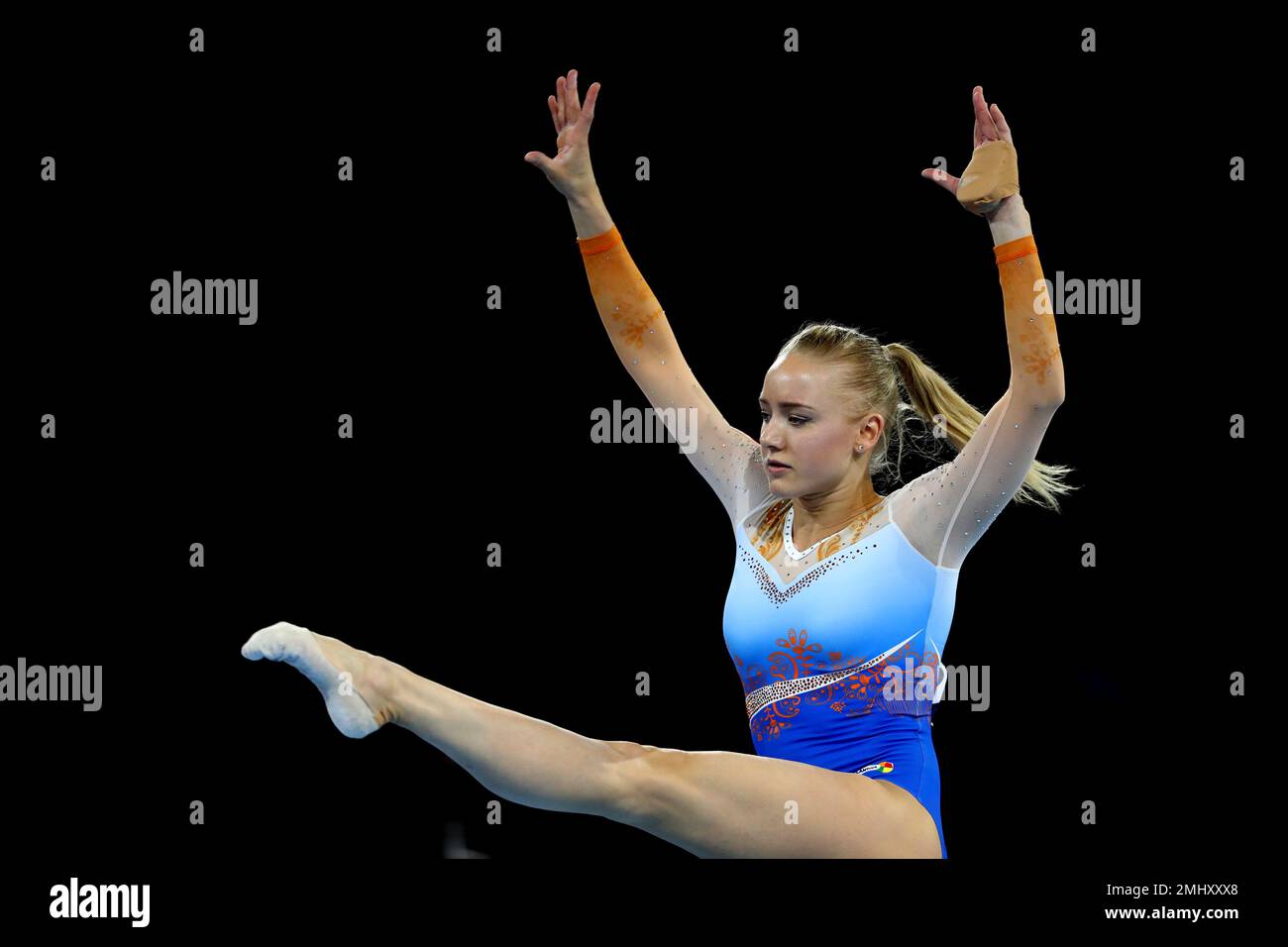 Lieke Wevers of the Netherlands performs on the floor during women's ...