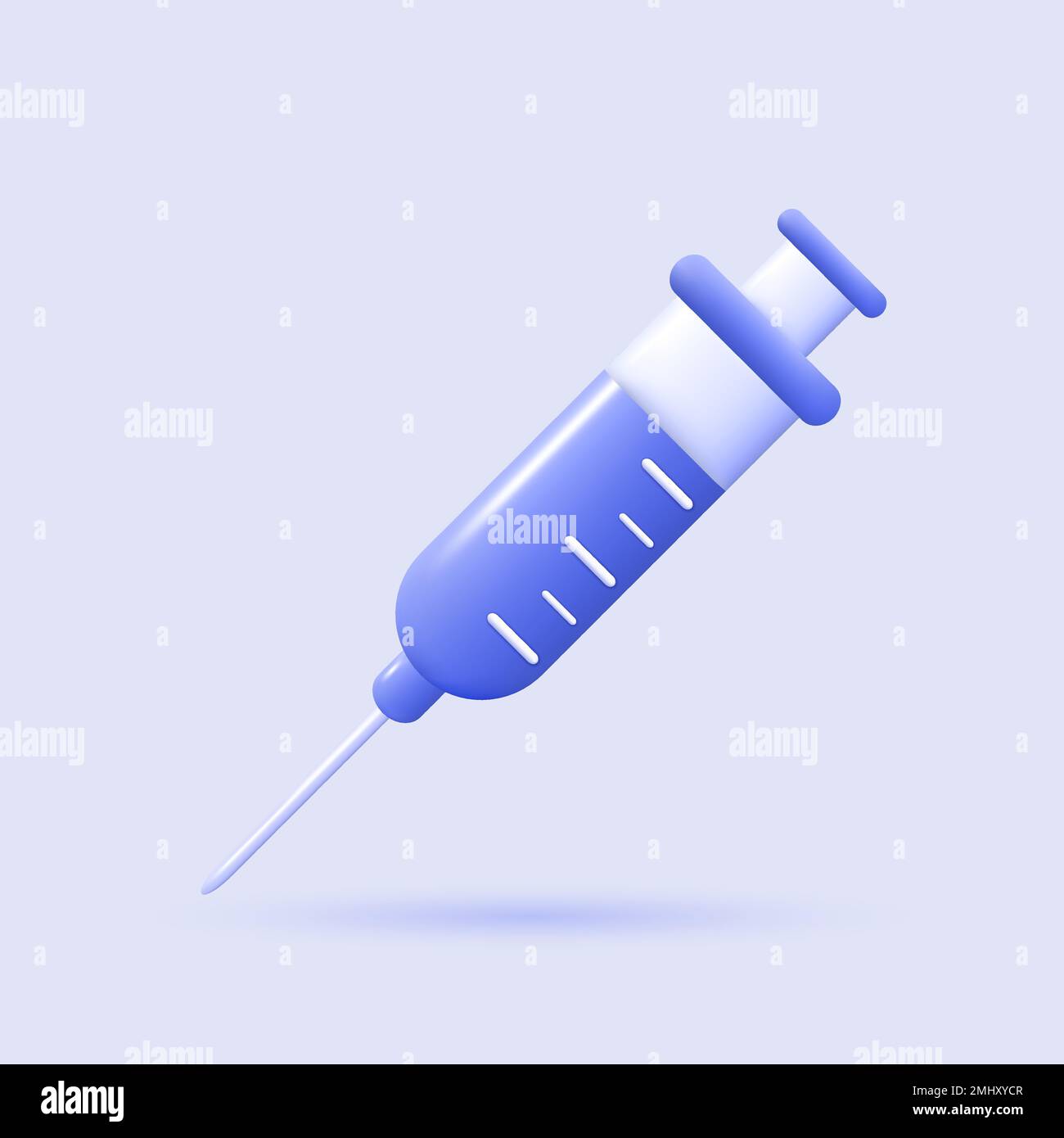 3d medical syringe icon. Vaccination concept. Realistic medical ...