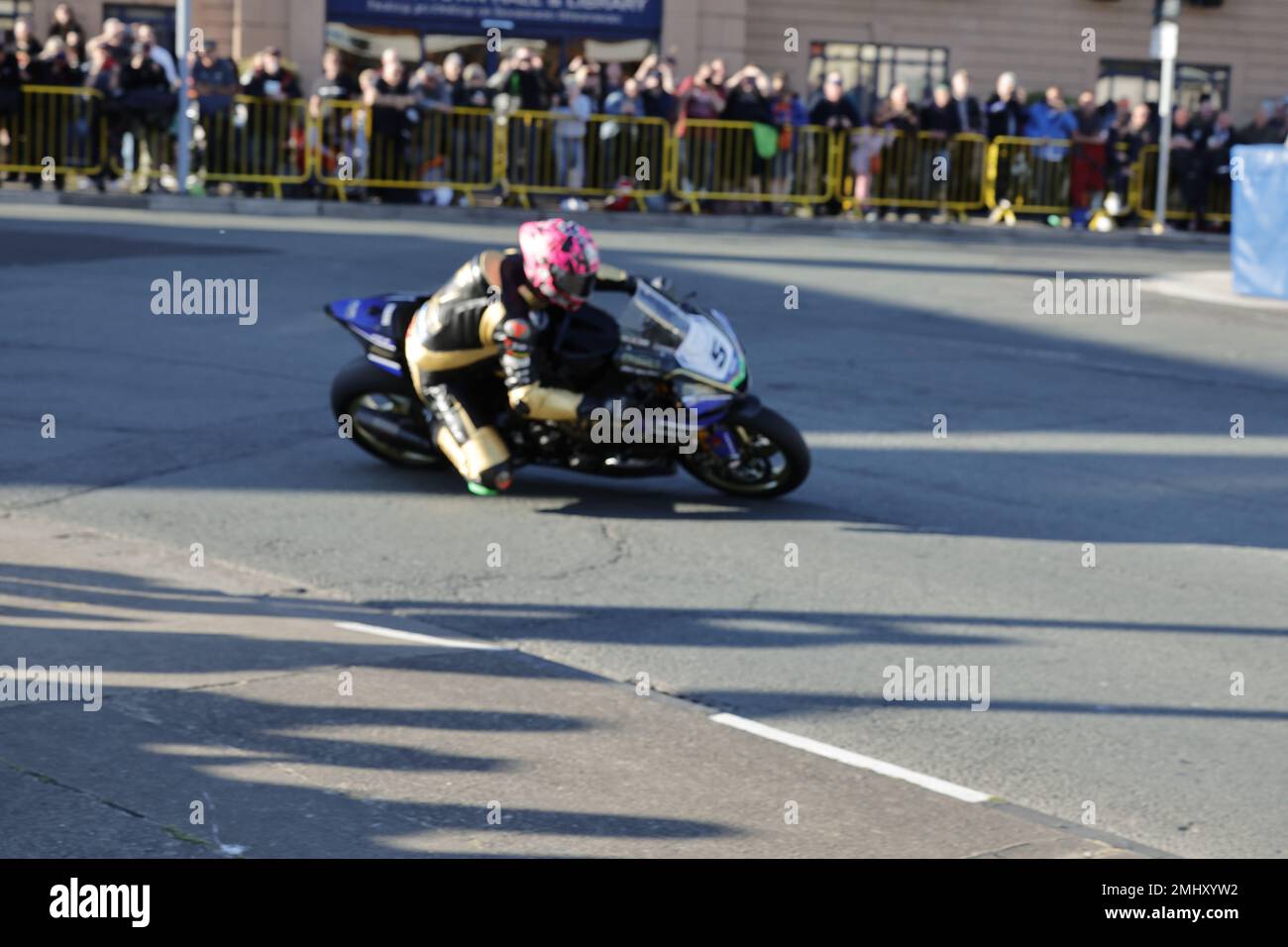 Isle of Man TT 22 Parliament Square Practice Stock Photo - Alamy