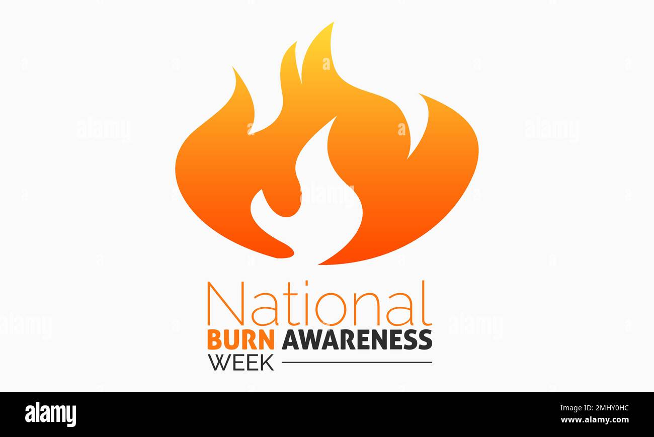 Vector illustration banner design template concept of Burn Awareness ...
