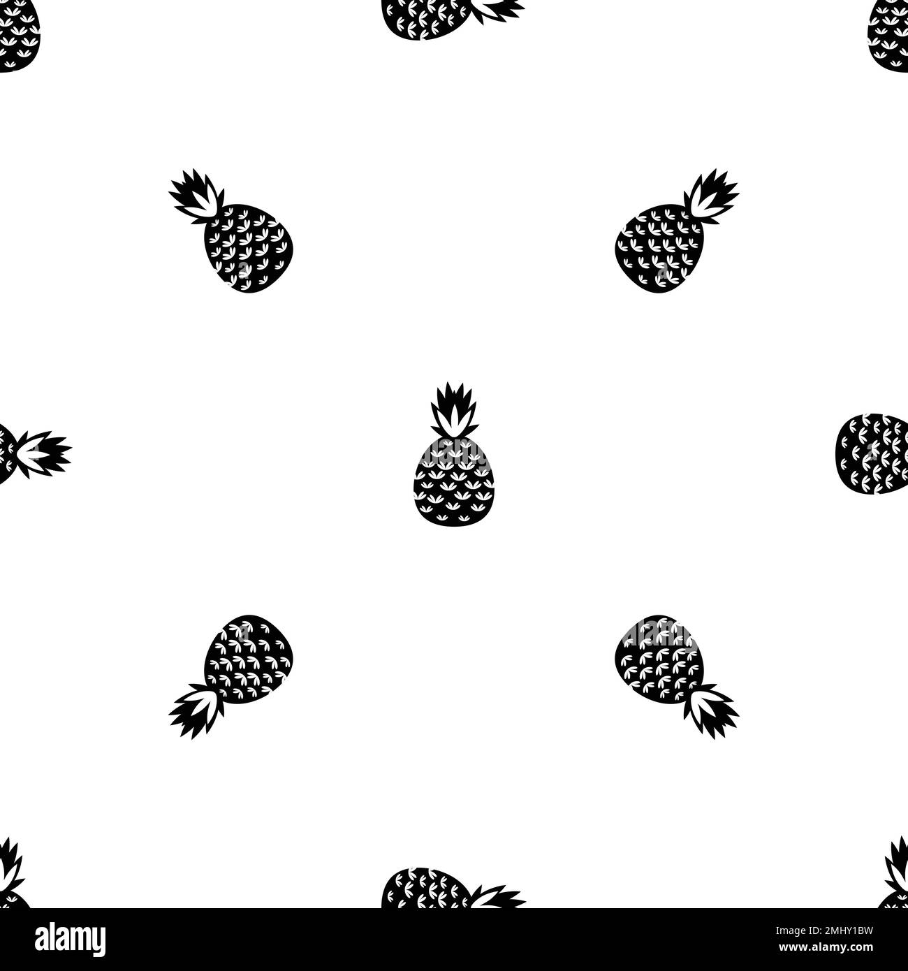 Black pineapple pattern seamless vector Stock Vector Image & Art - Alamy