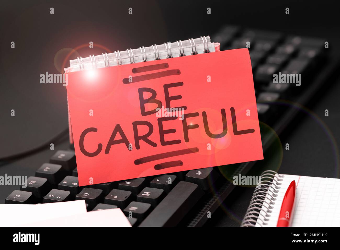 Text caption presenting Be Careful. Internet Concept making sure of ...