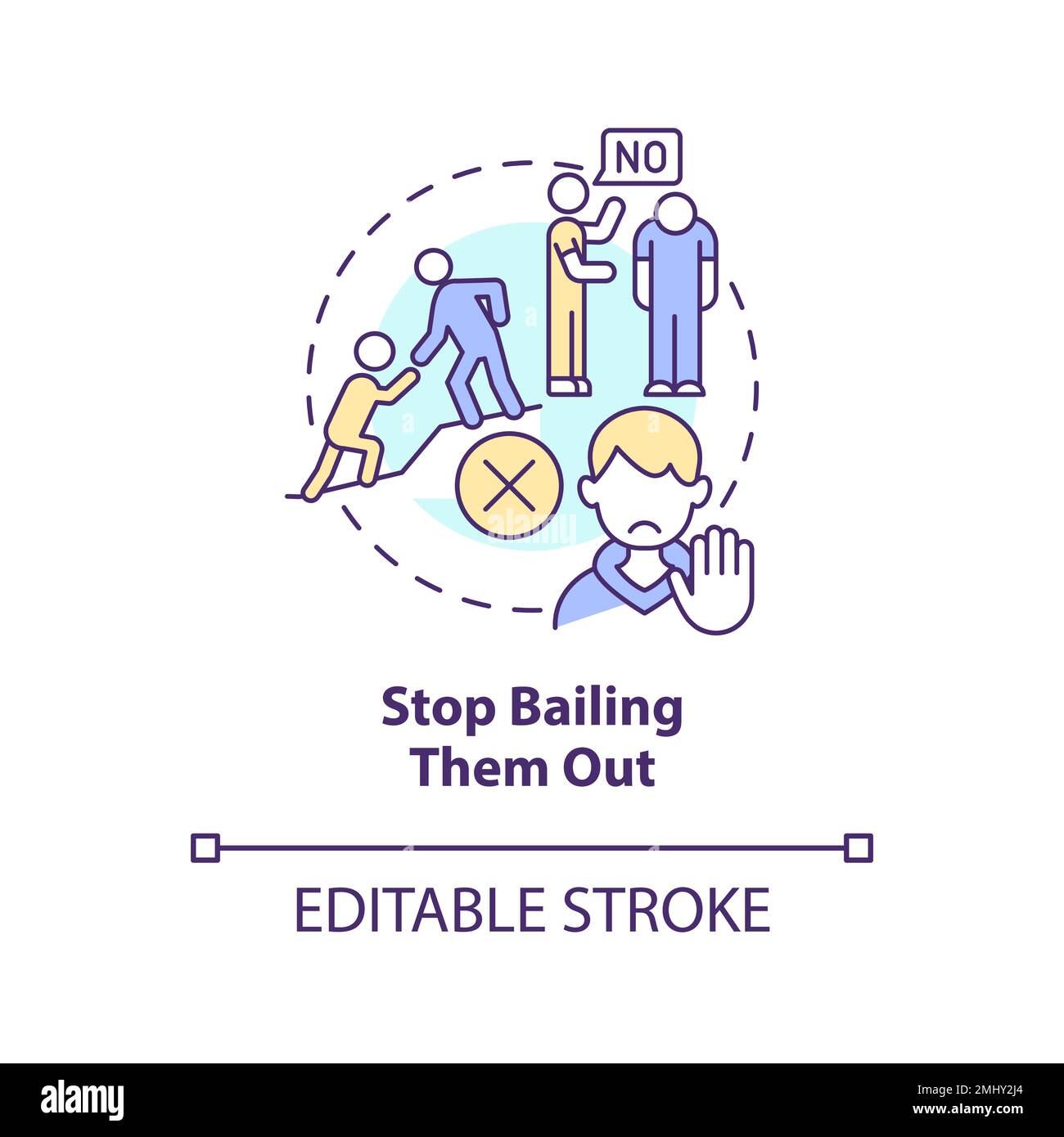 Stop bailing them out concept icon Stock Vector Image & Art - Alamy