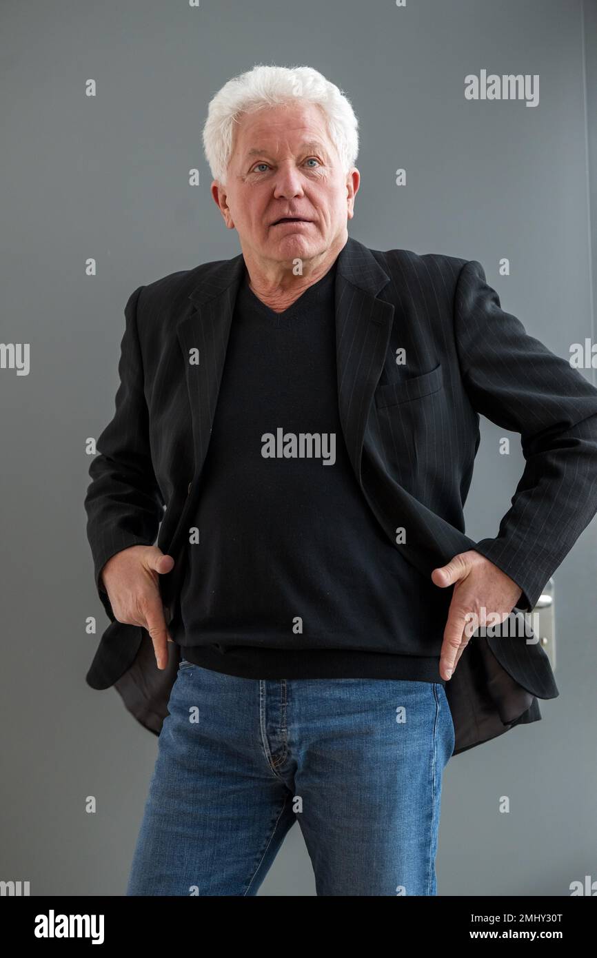 Munich, Germany. 27th Jan, 2023. Actor Miroslav Nemec gestures at the ...