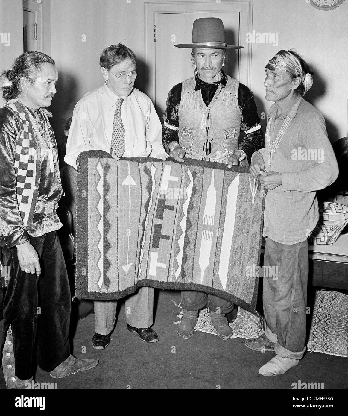 Navajo men call on Indian commissioner John Collier in Washington, D.C ...