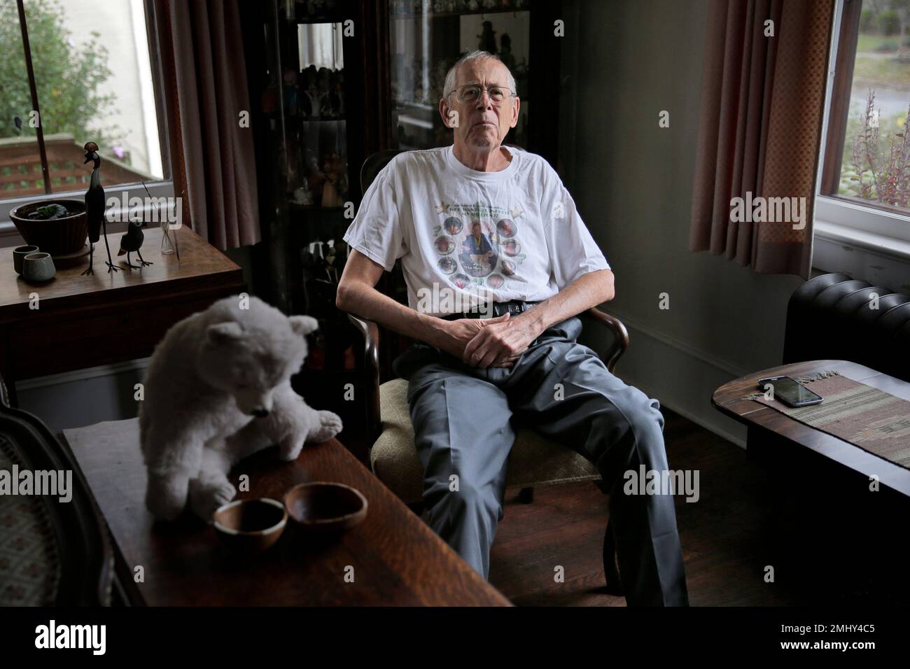 James Peebles poses at his home in Princeton, N.J., after being awarded ...