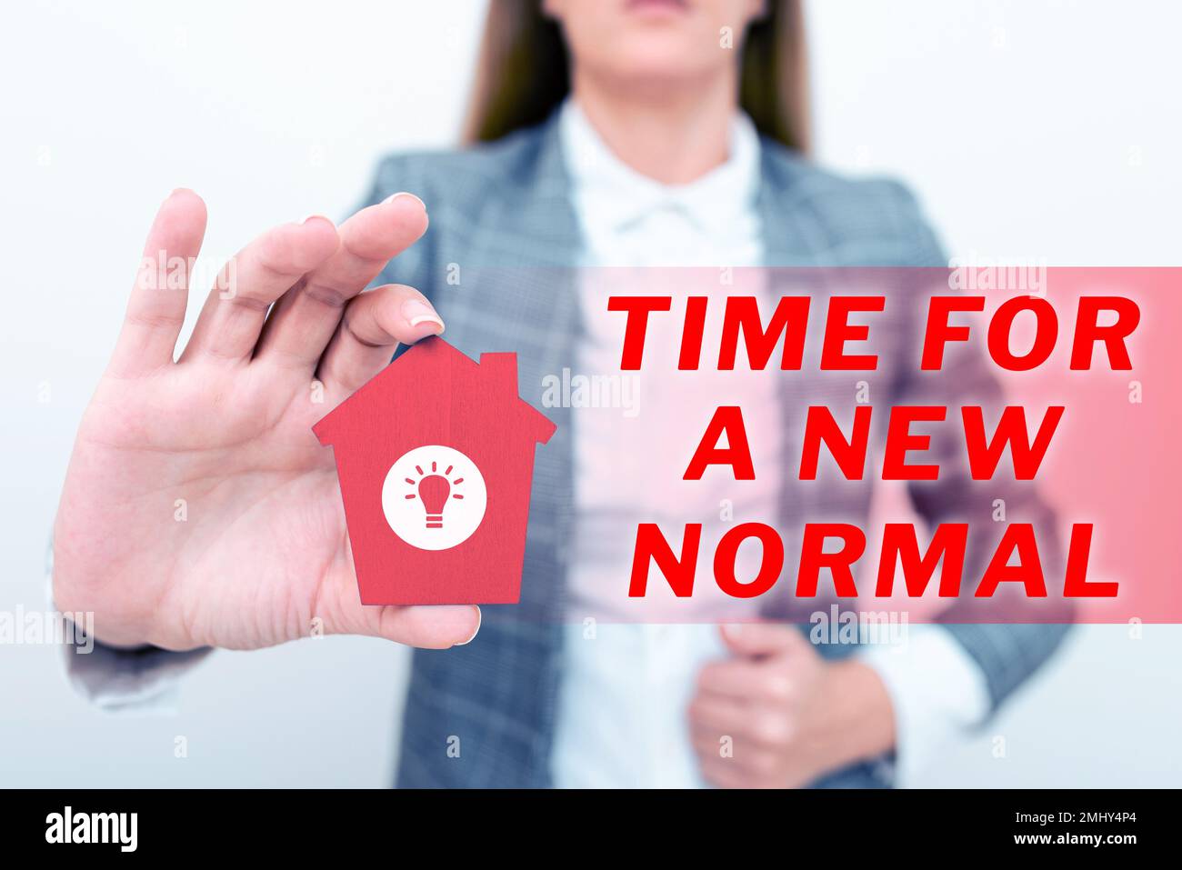 Text caption presenting Time For A New Normal. Concept meaning Make a ...
