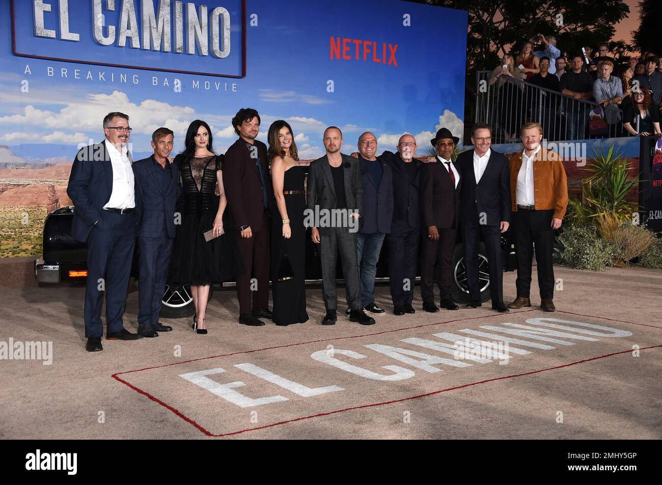 From left, Vince Gilligan, Charles Baker, Krysten Ritter, Matt Jones ...