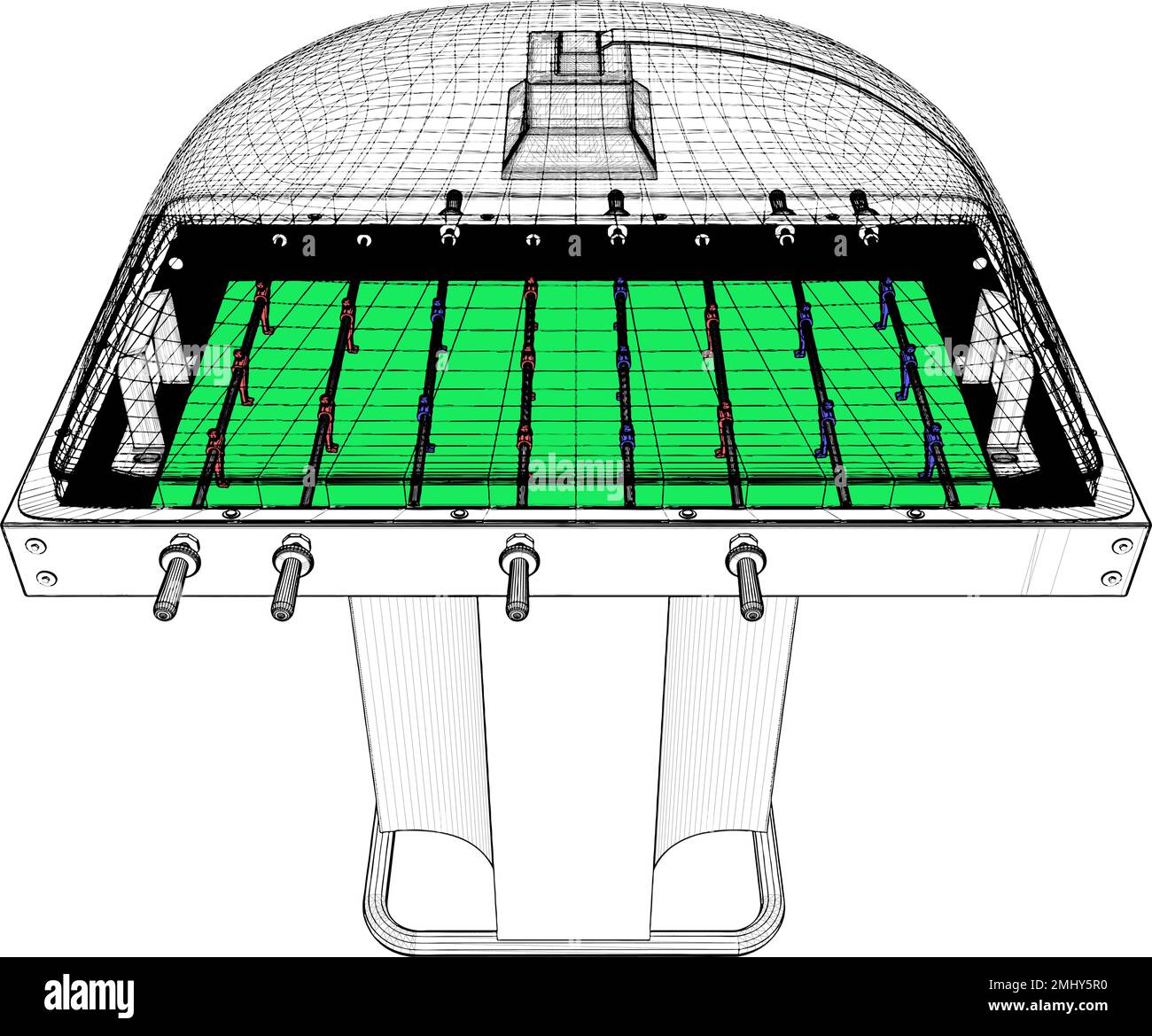 Football And Soccer Table Game Vector. Illustration Isolated On White ...