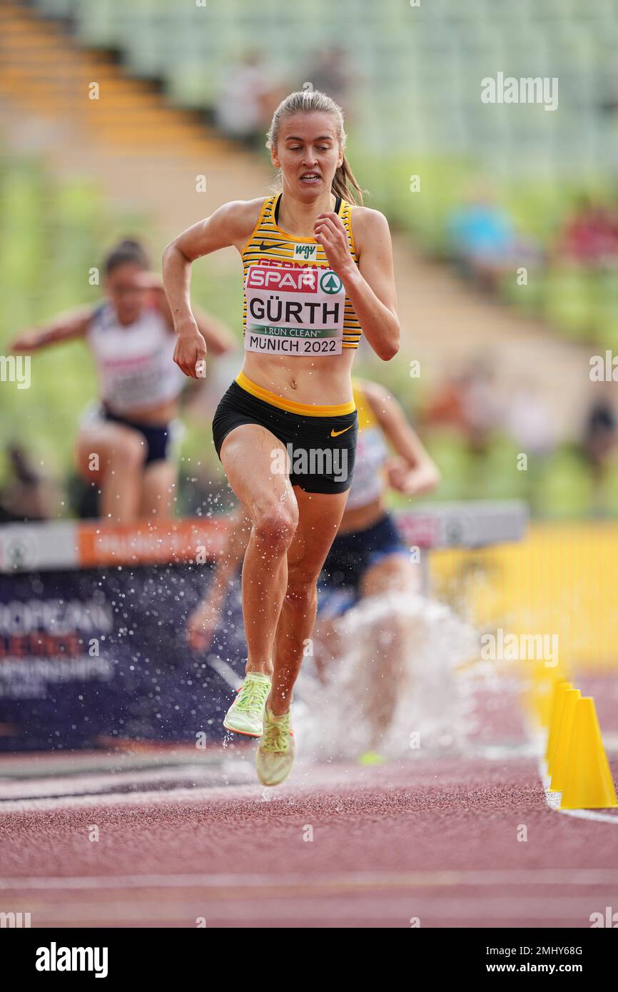 Olivia GÜRTH participating in the 3000m steeplechase of the European ...