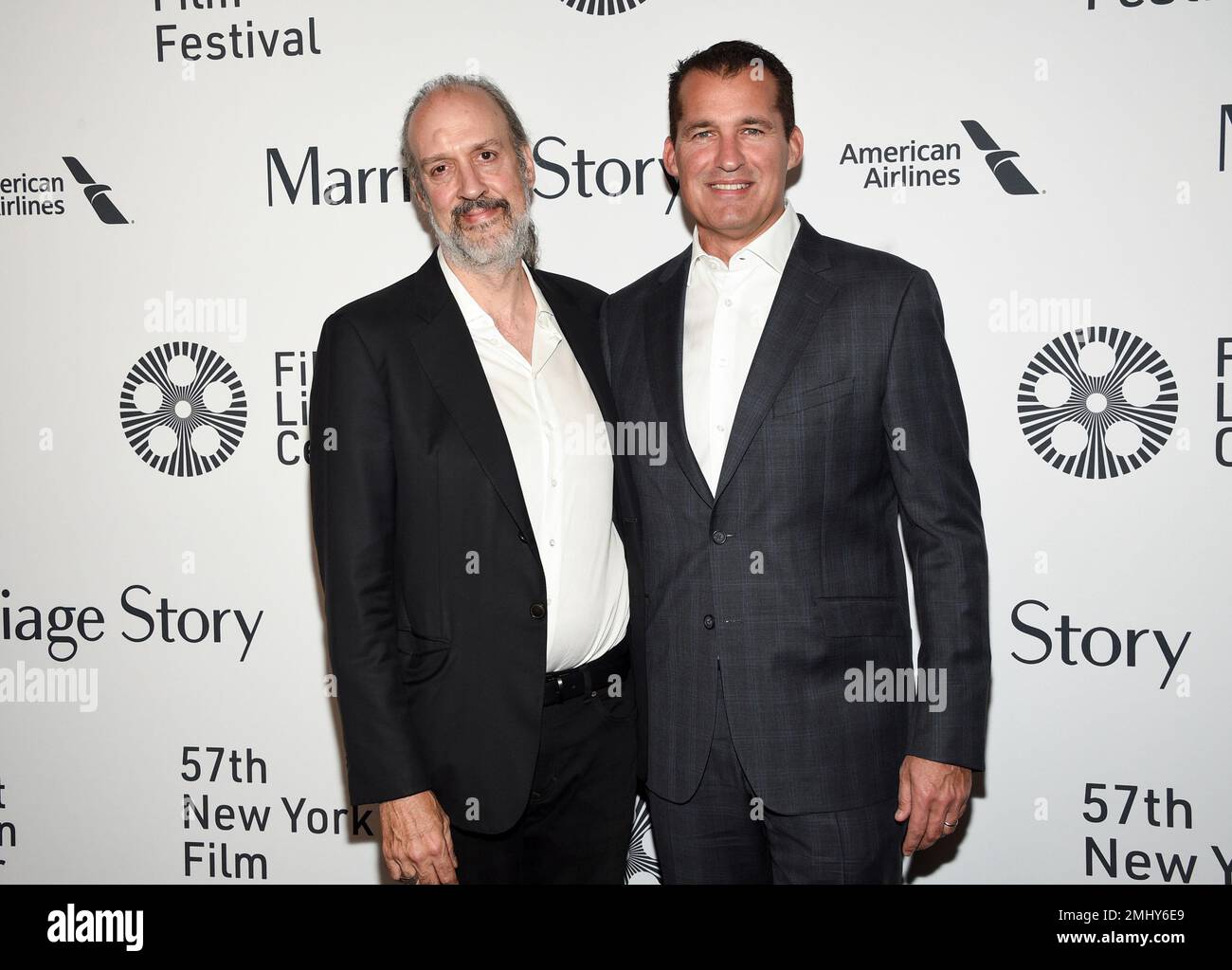 NYFF director Kent Jones, left, and producer Scott Stuber attend the ...