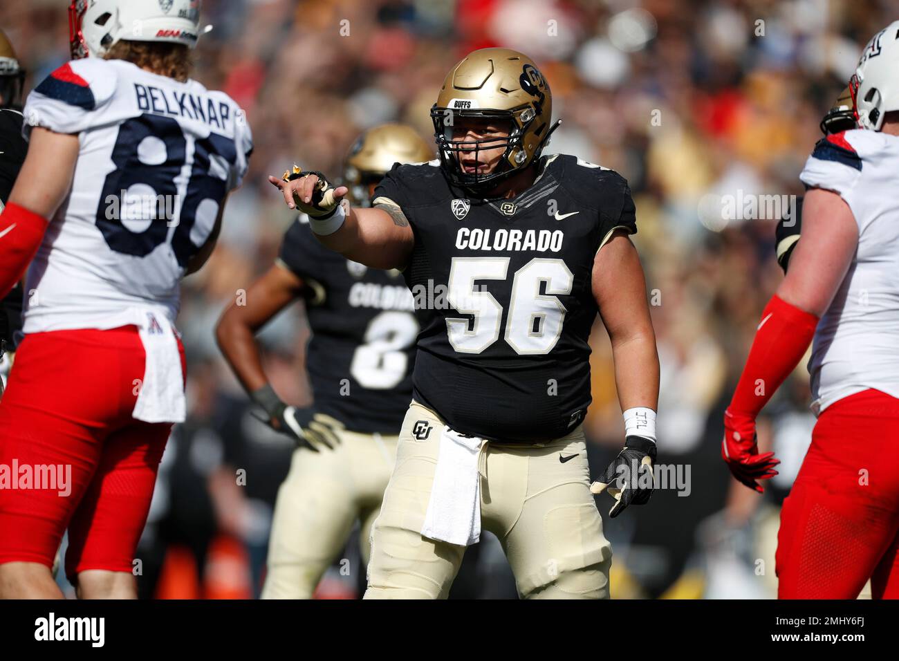 Colorado Buffaloes center Tim Lynott (56) in the first half of an NCAA ...