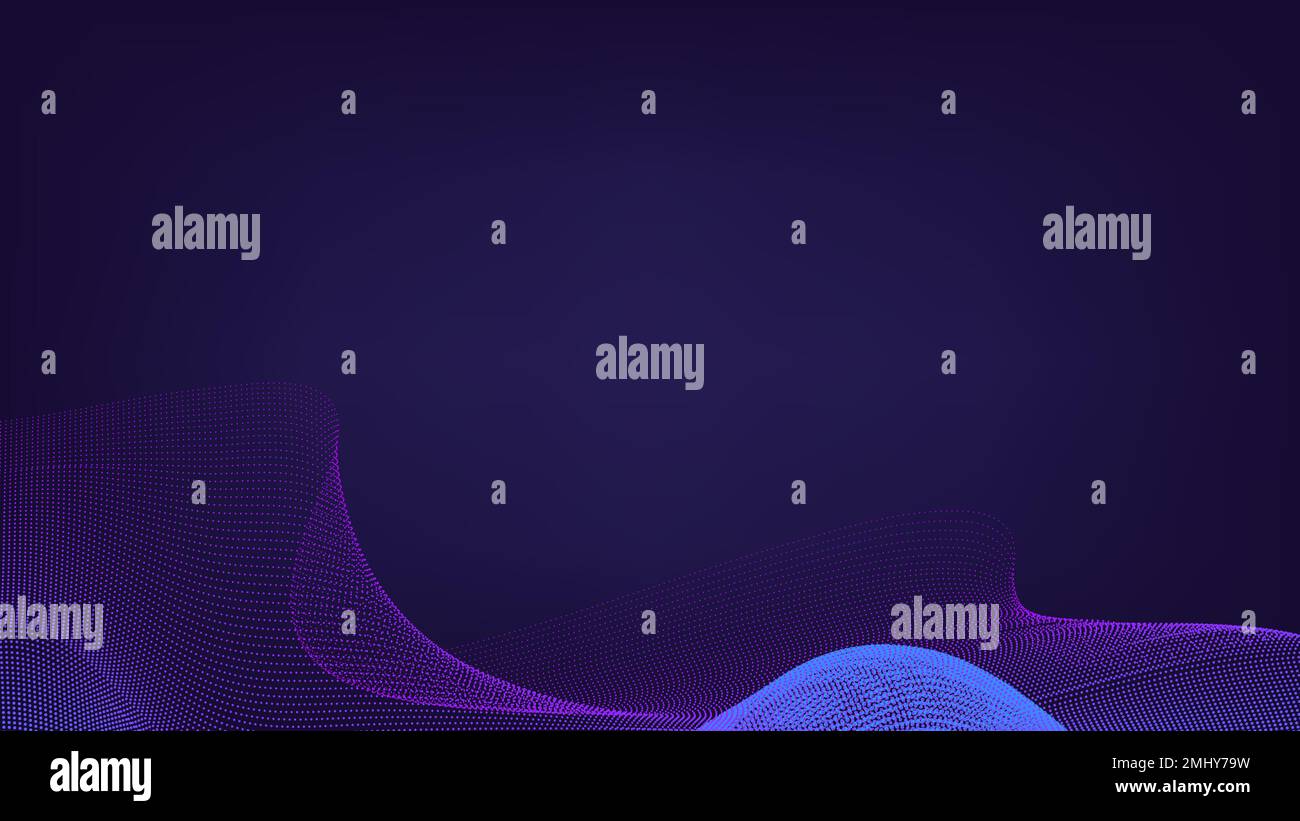 Blue neon synthewave patterned background vector Stock Vector Image ...