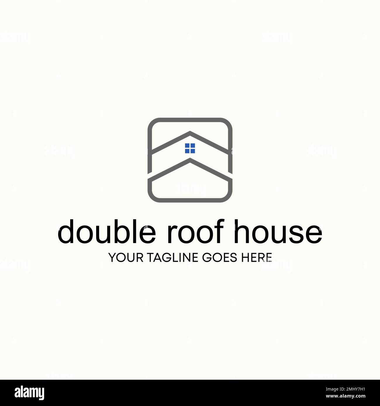 Simple and unique shape line four fold roof house homes image graphic ...