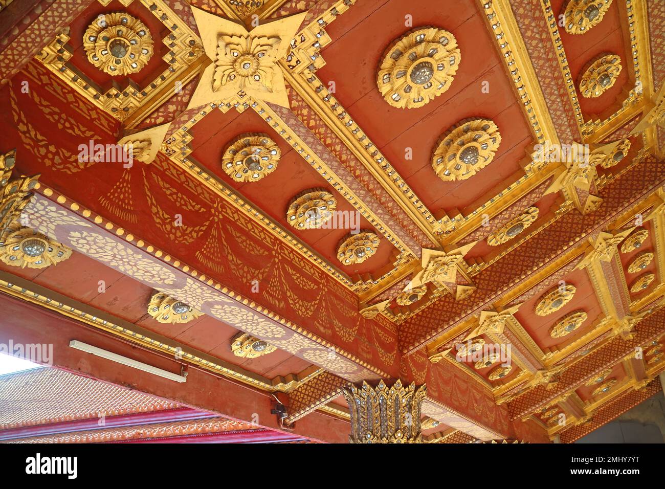 Gorgeous Details of the Cloister Ceiling of The Marble Temple or Wat ...