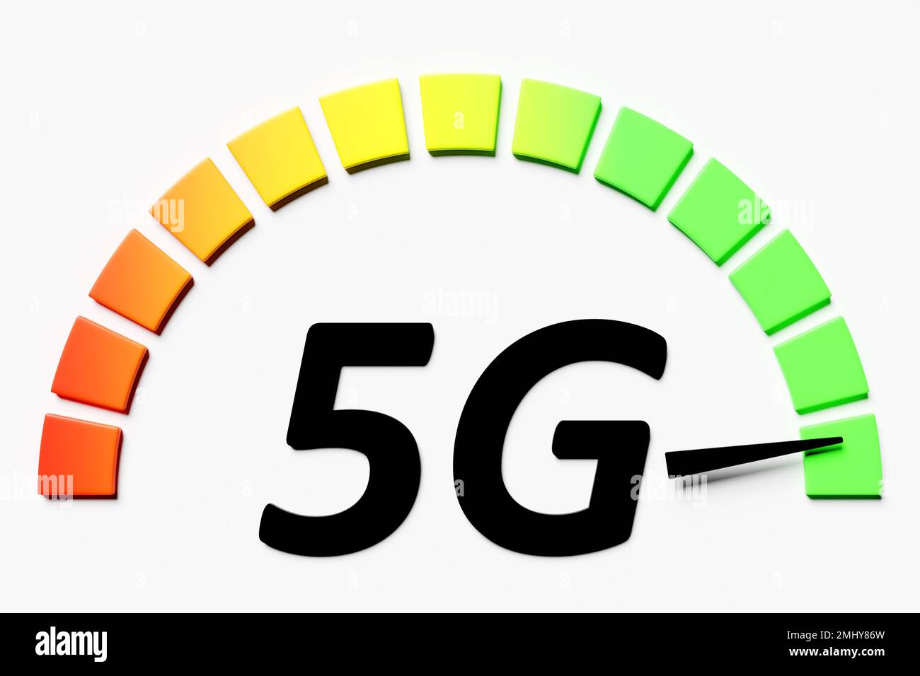 3D illustration of a working cellular connection WI-fi, 5G on a white ...