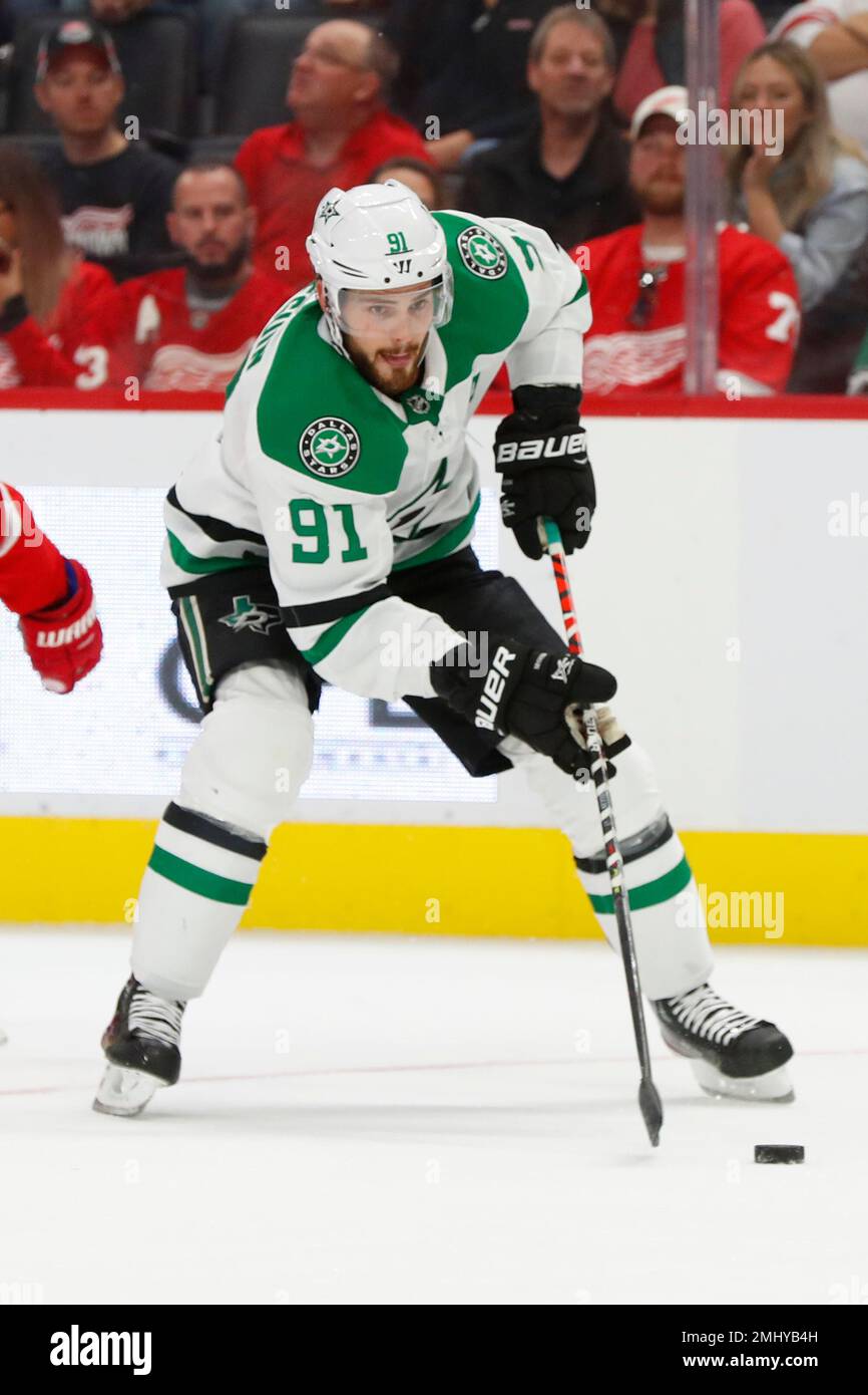 Dallas Stars center Tyler Seguin (91) skates against the Detroit Red ...