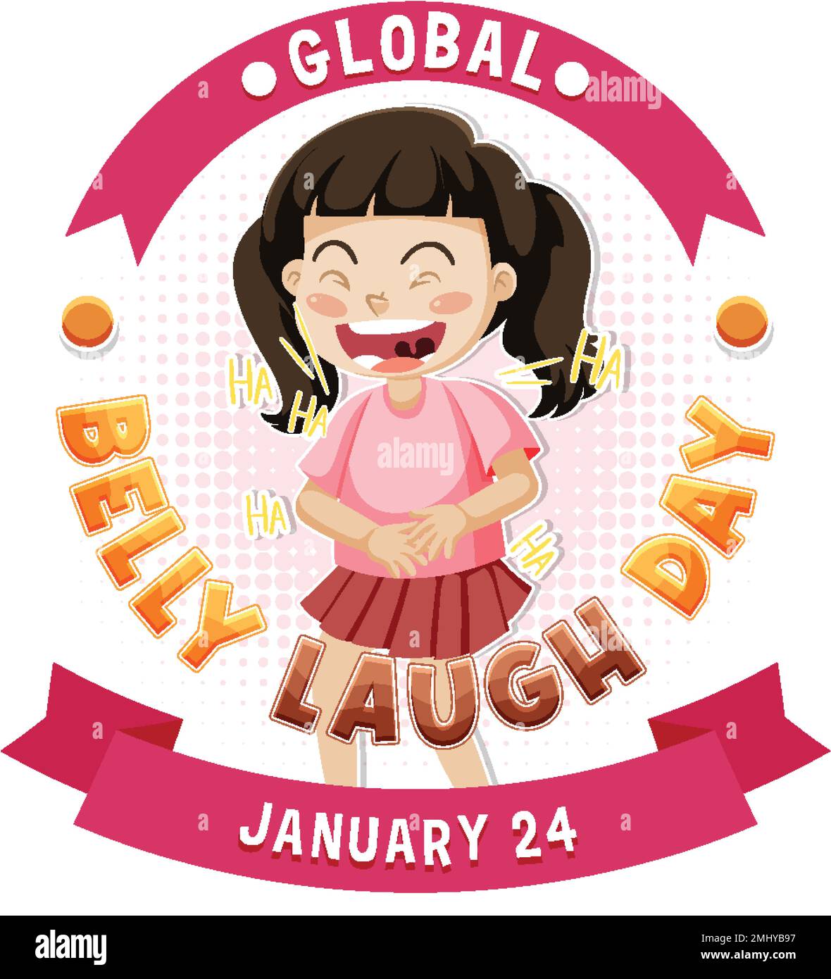 Global Belly Laugh Day Banner Design illustration Stock Vector Image ...