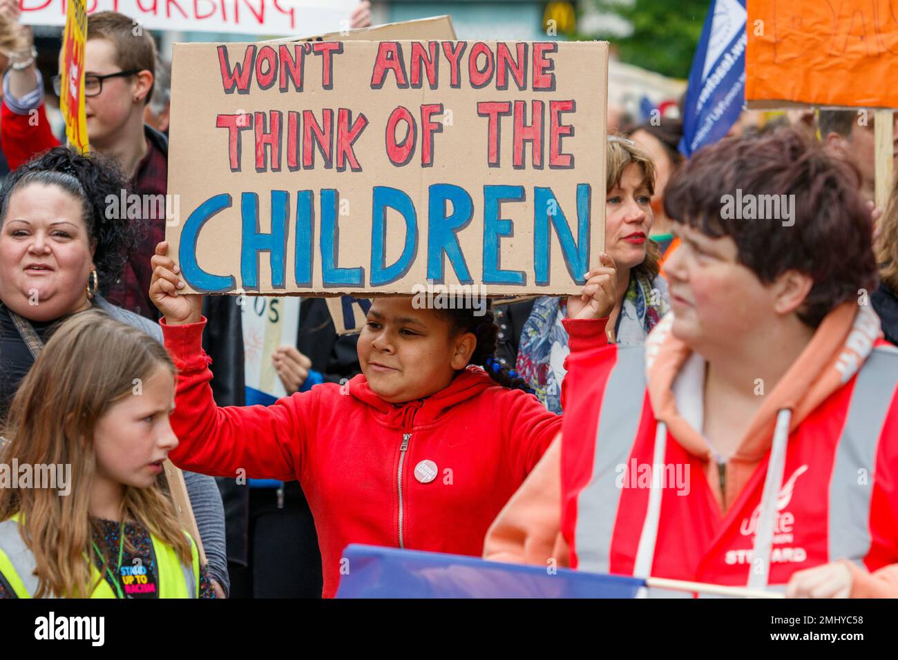 Bristol,UK. 20/05/17 Protesters carrying signs and placards are ...