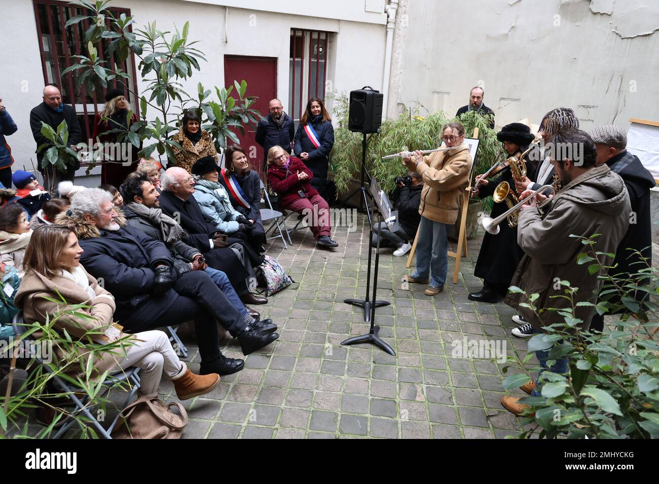 Paris, France. 27th Jan, 2023. Julia de Funes, Patrick Prejean, Willy ...