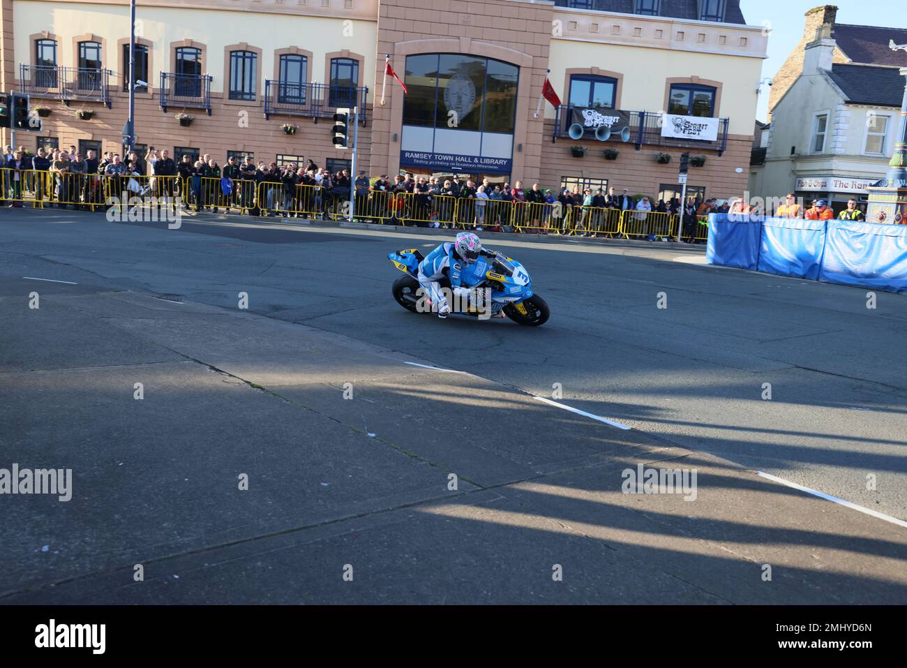 Isle of Man TT 22 Parliament Square Practice Stock Photo - Alamy