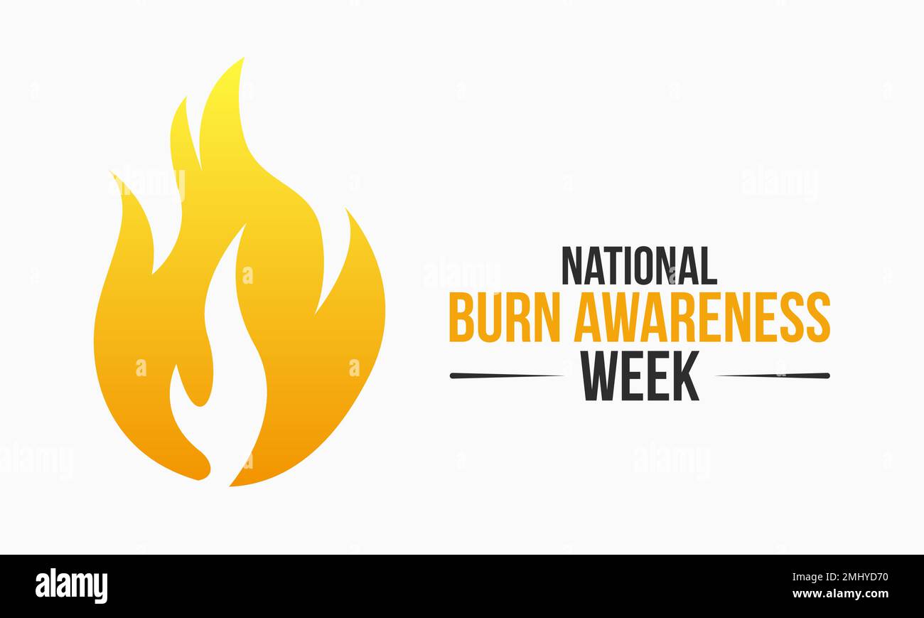 Vector illustration banner design template concept of Burn Awareness ...
