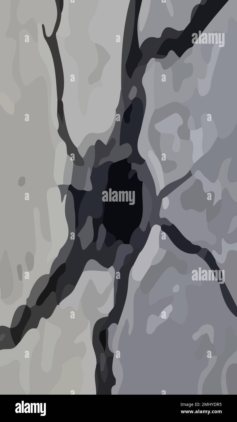 Aesthetic monochrome crack abstract background. Various shapes and ...