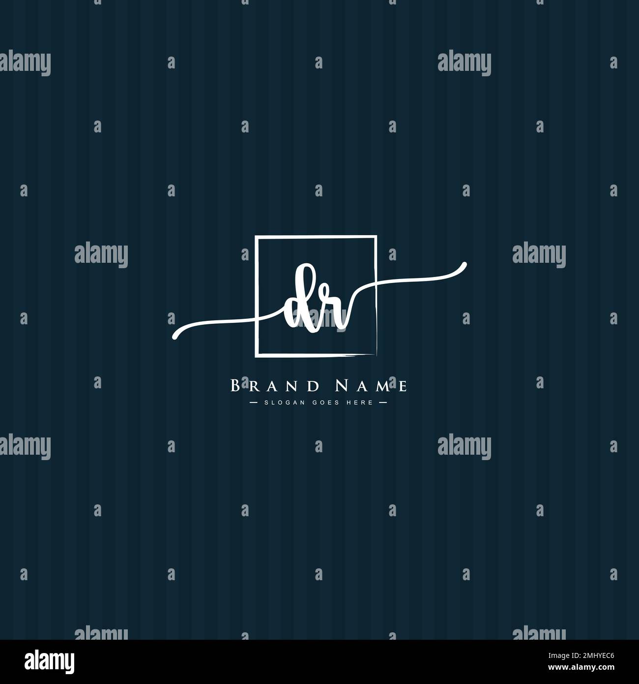 Handwritten Signature logo for Initial Letter DR - Vector Logo Template ...