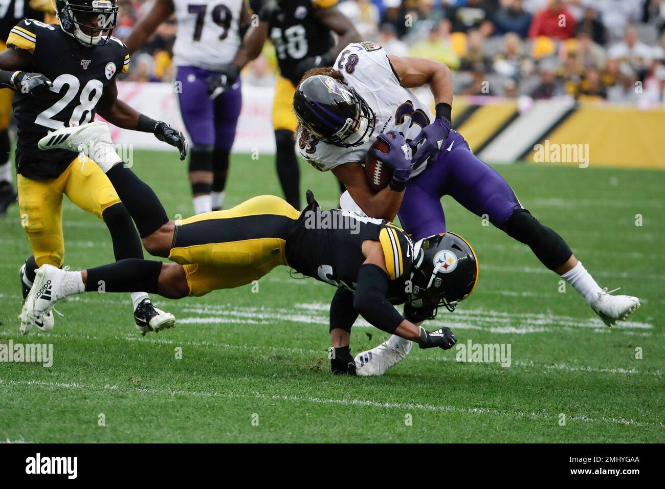 Pittsburgh Steelers defensive back Jordan Dangerfield (37) dives at ...