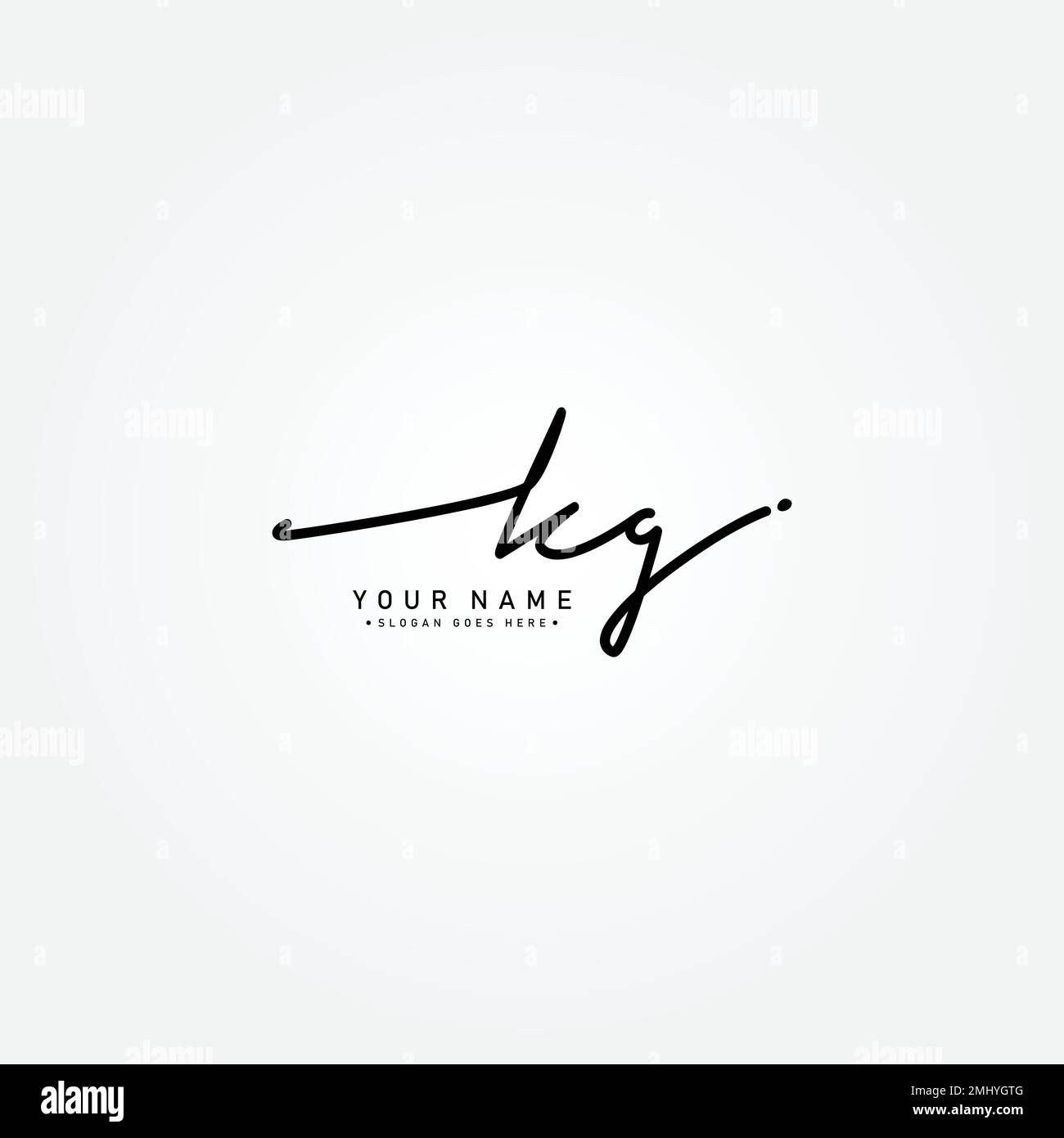 Handwritten Signature logo for Initial Letter KG - Vector Logo Template ...