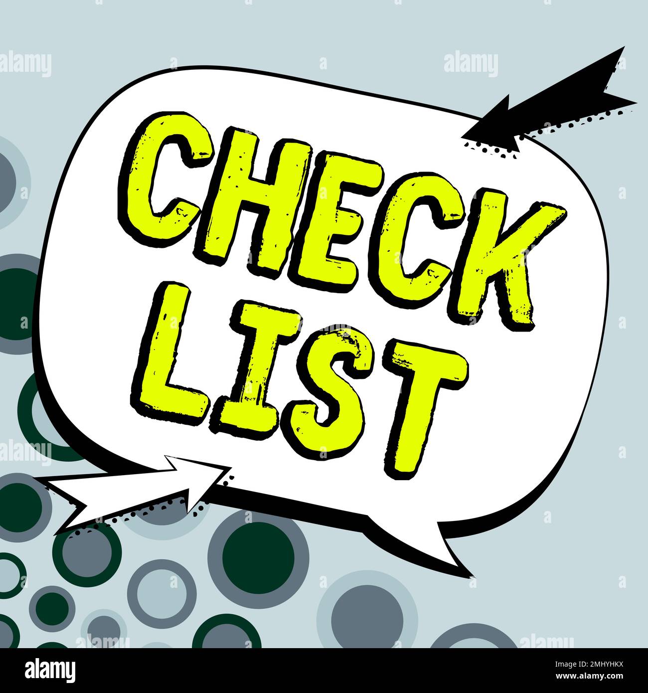 Text showing inspiration Check List. Concept meaning Items required ...