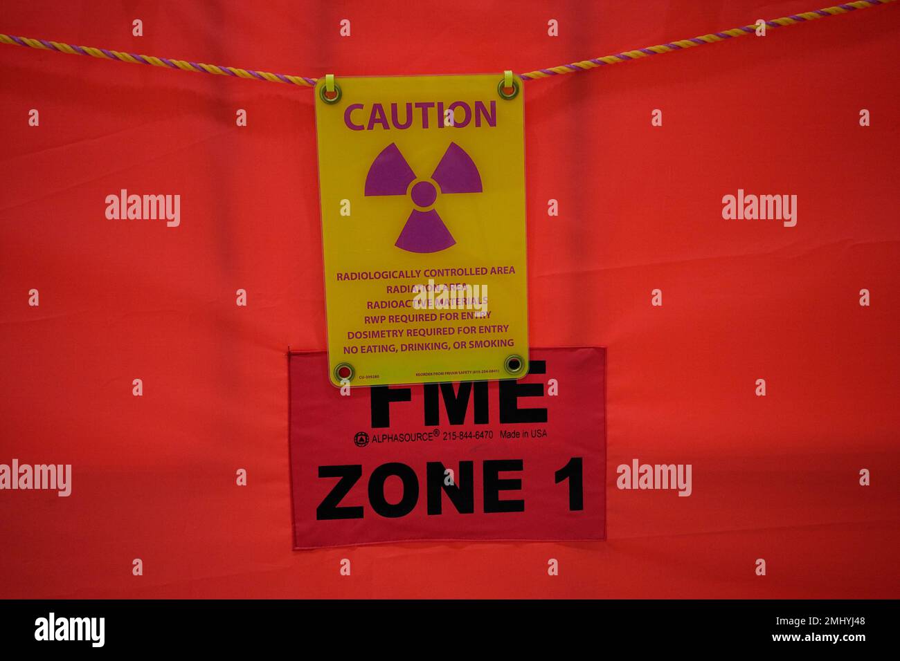 A warning sign is shown inside a nuclear reactor building Georgia Power ...