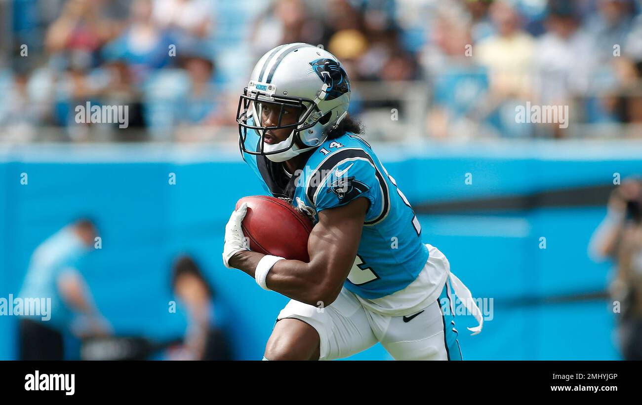 Carolina Panthers wide receiver Ray-Ray McCloud (14) runs the ball ...