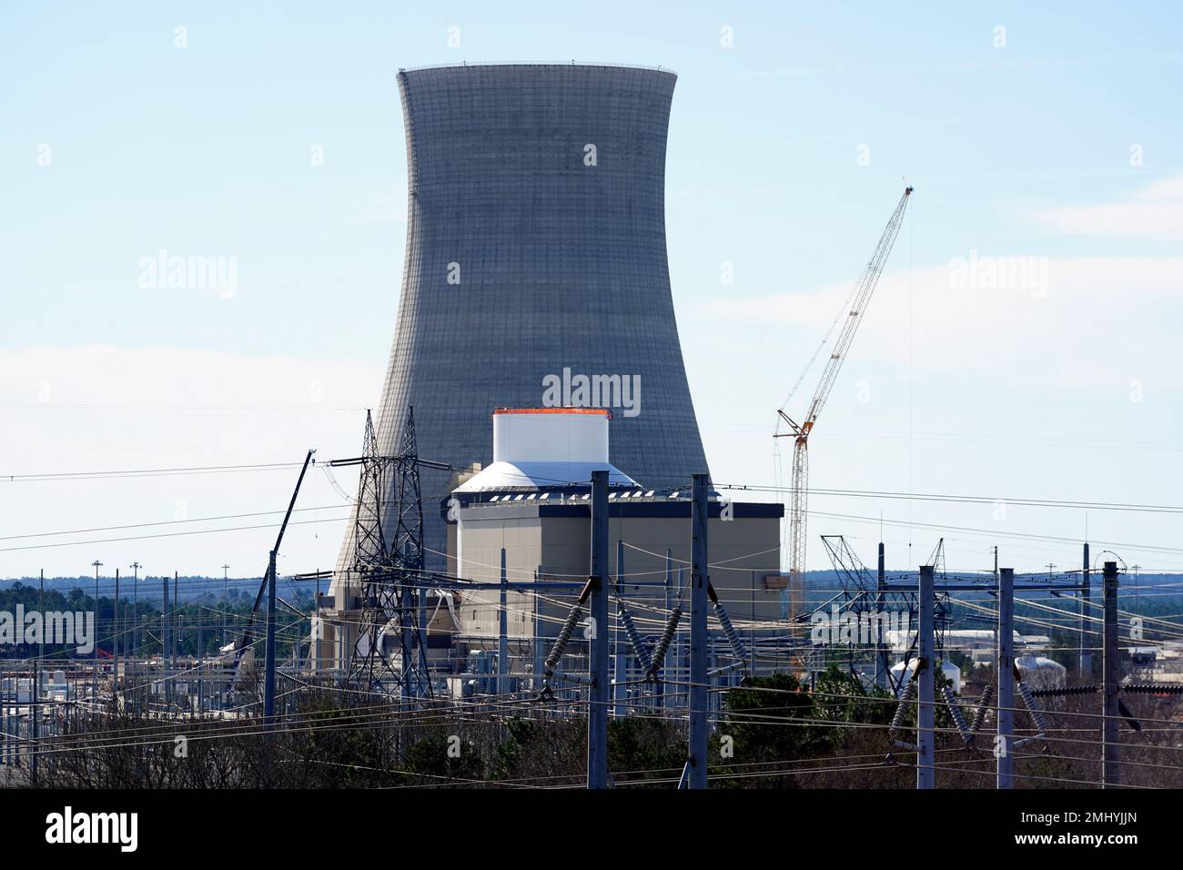 Reactor 4 and it's cooling tower is shown at Georgia Power's Plant ...