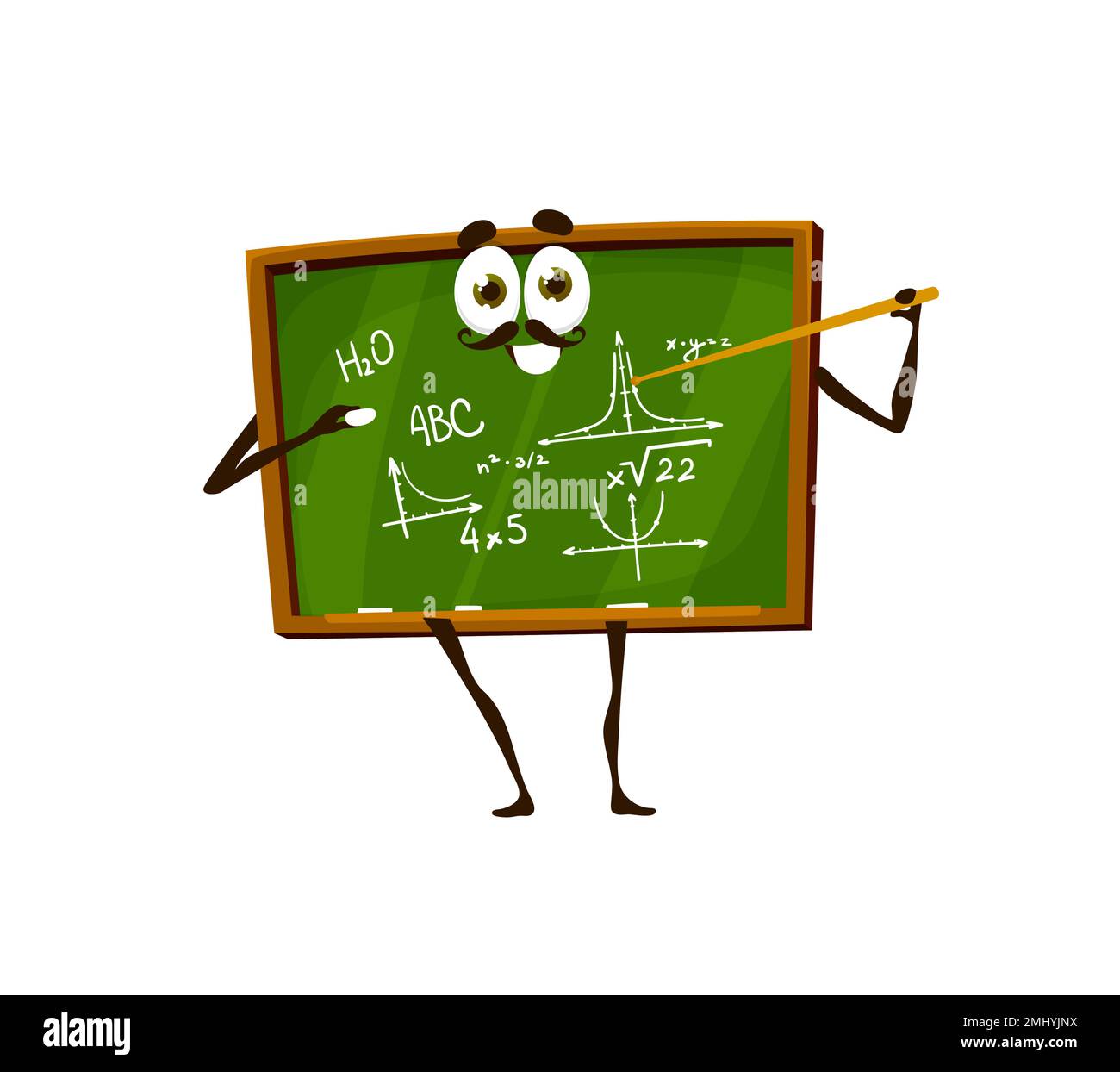 Cartoon schoolboard character. Kids elementary school education ...