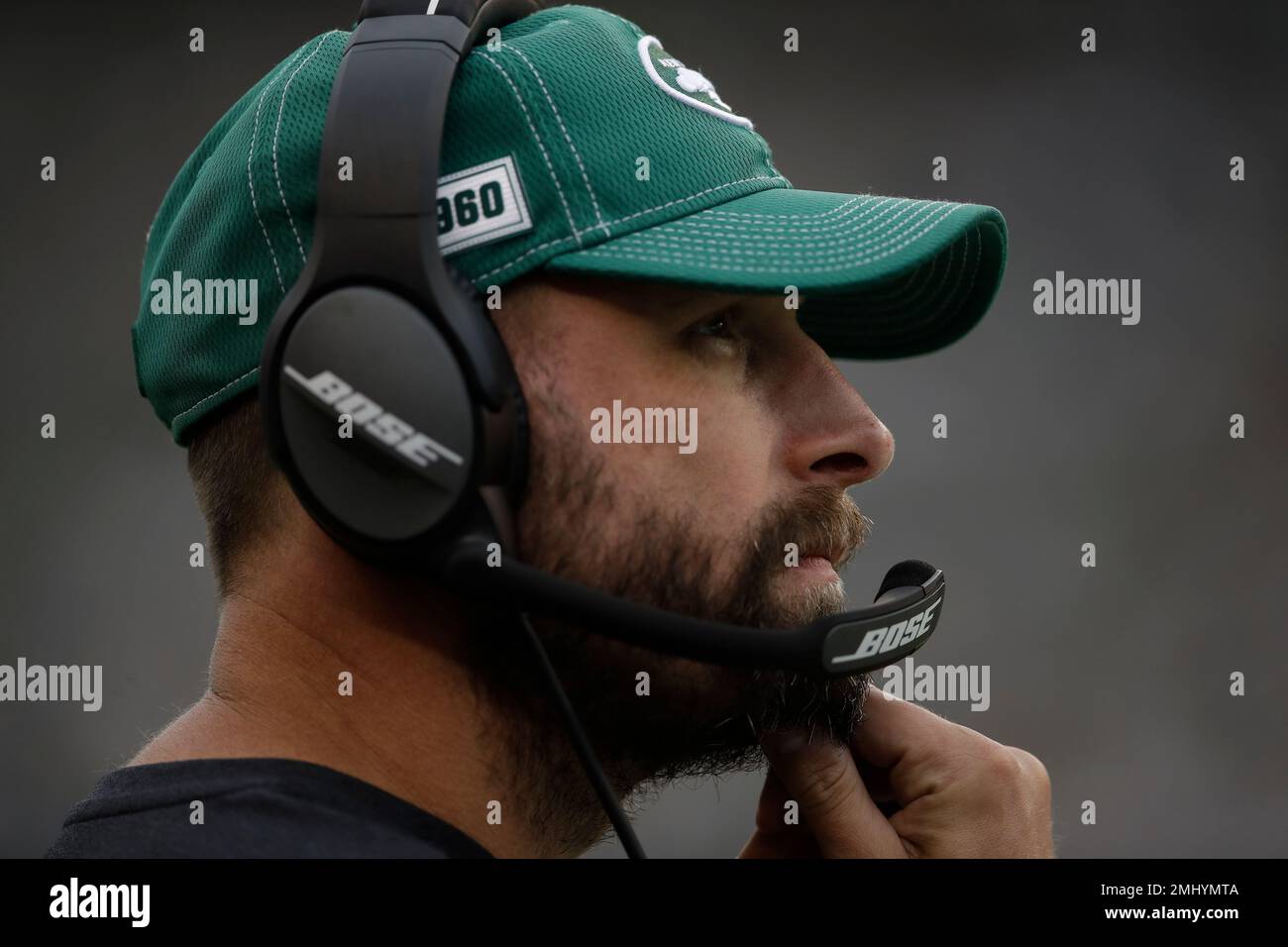 New York Jets' Adam Gase looks on from the sidelines during the first ...