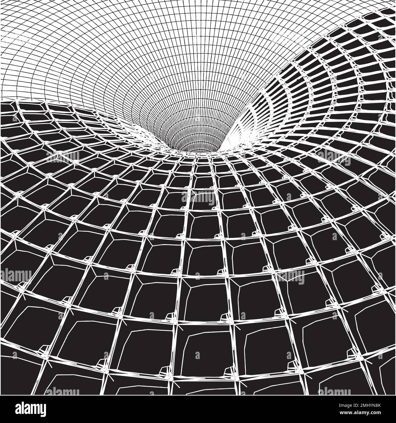 Abstract Tile And Grid Tunnel Constructions Structure Vector Stock Vector Image And Art Alamy