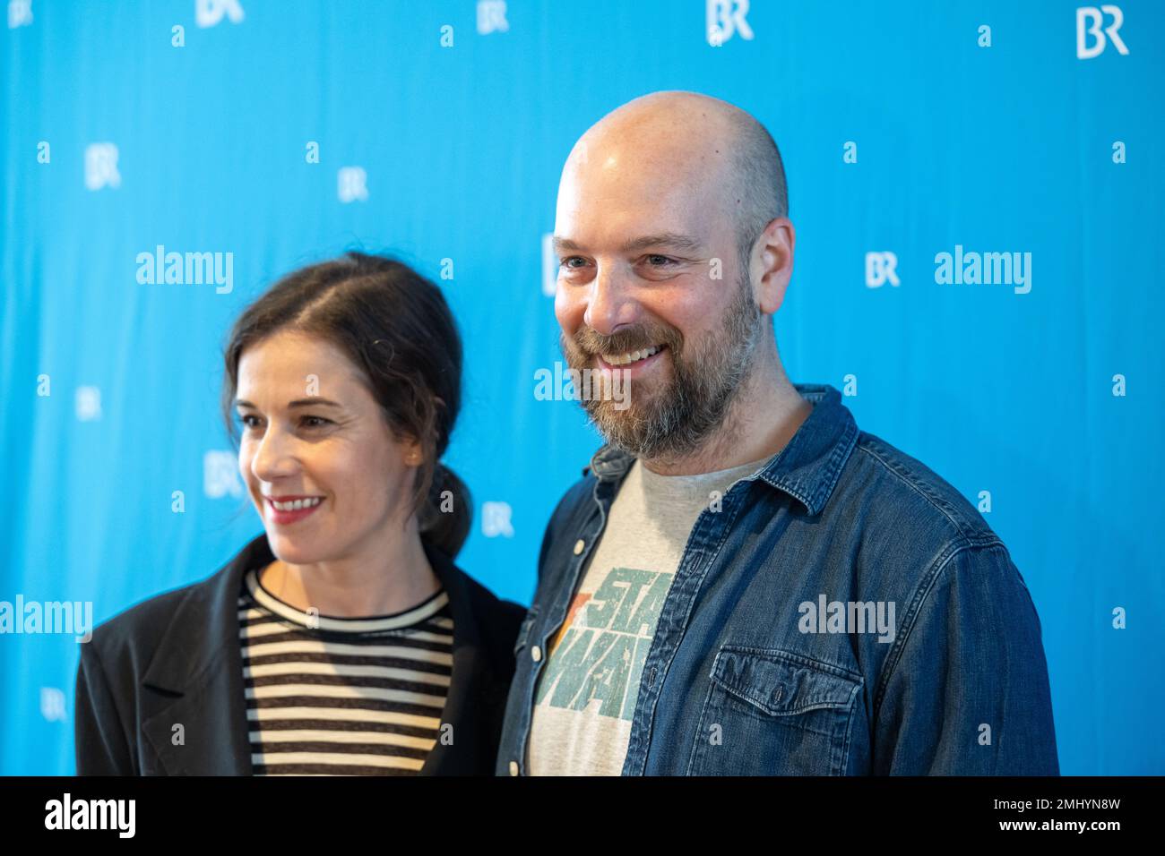 Munich, Germany. 27th Jan, 2023. Actress Anne Schäfer and actor Stephan ...