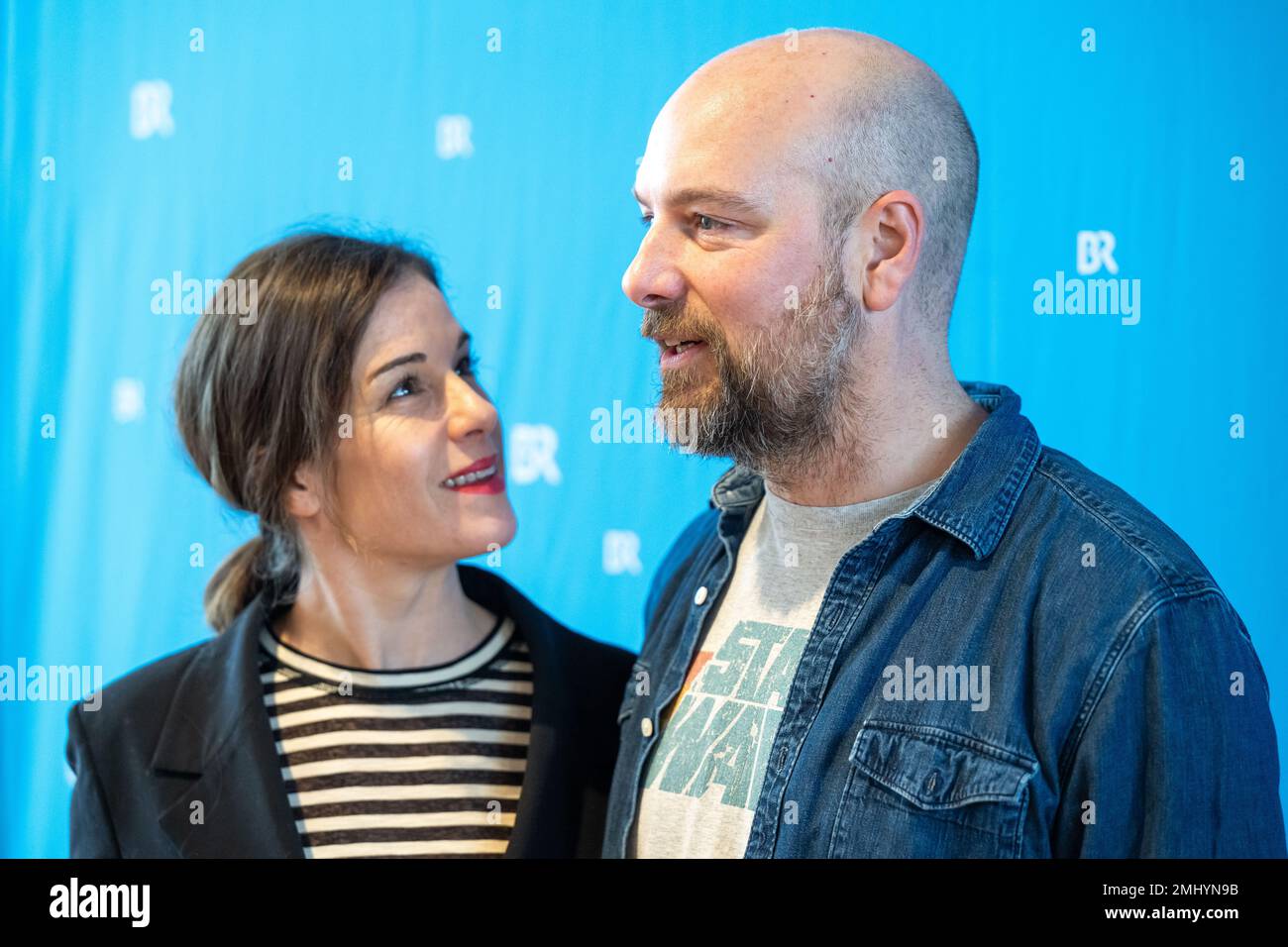 Munich, Germany. 27th Jan, 2023. Actress Anne Schäfer and actor Stephan ...