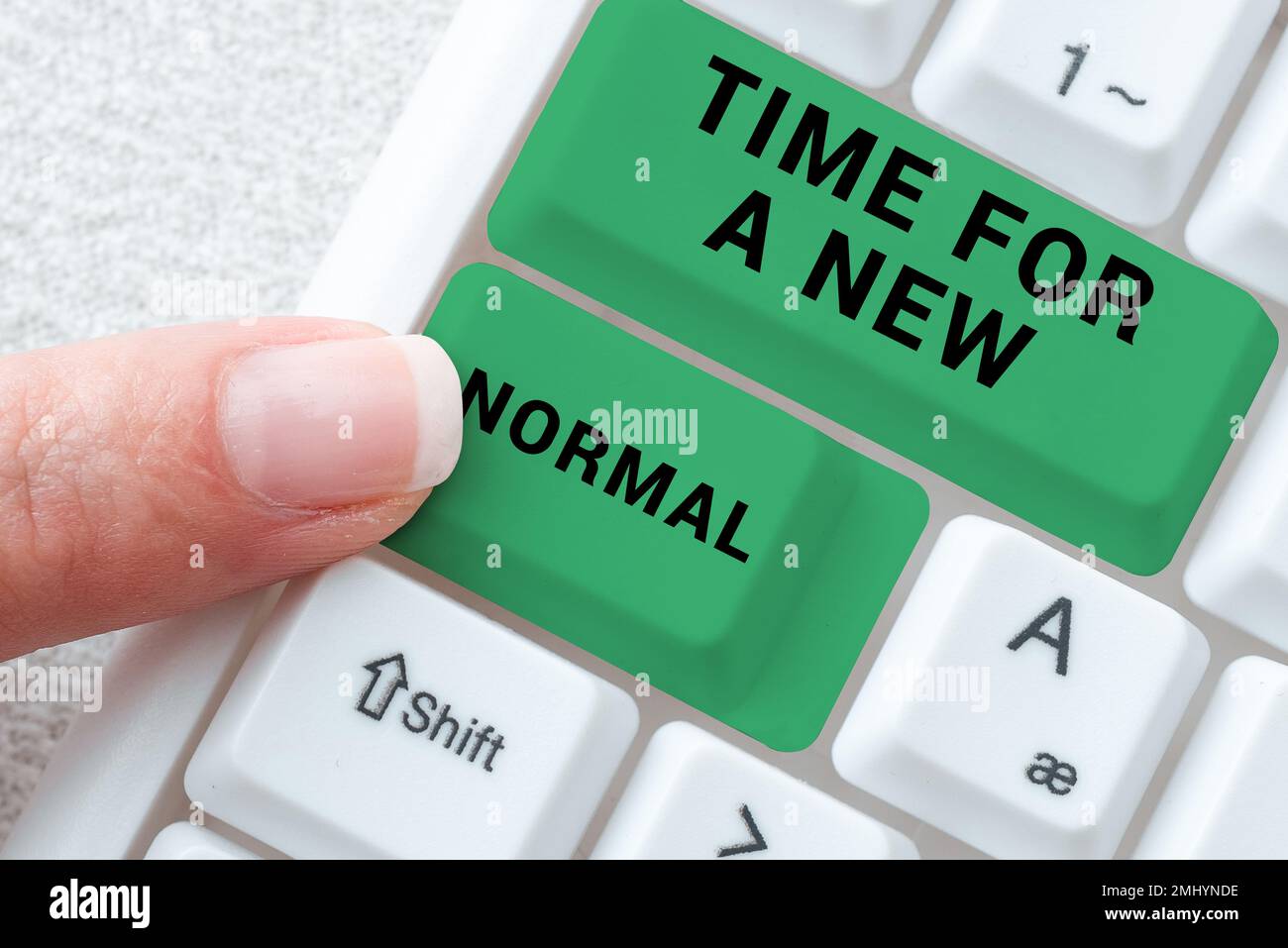 Conceptual caption Time For A New Normal. Business approach Make a big ...