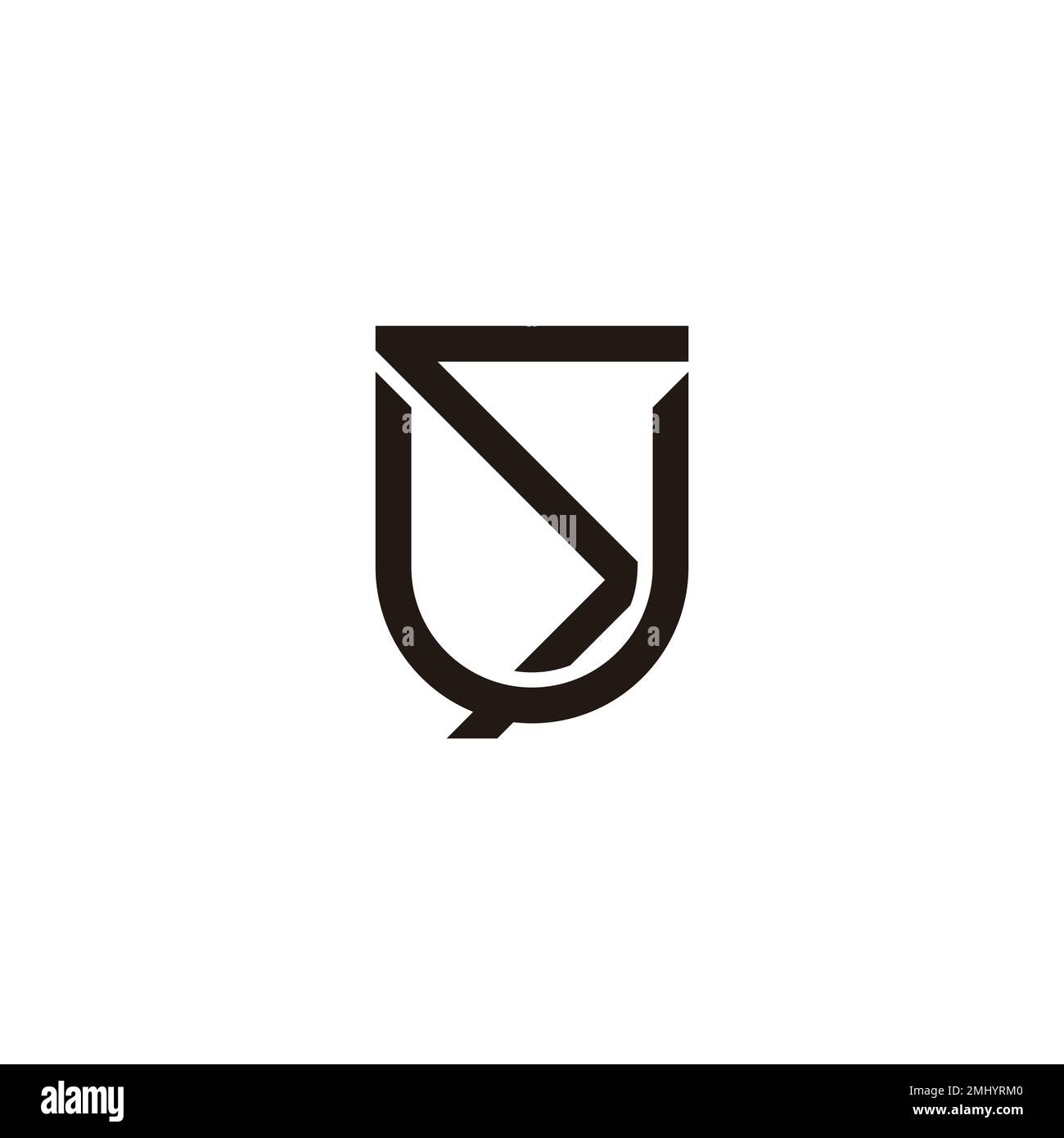 letter su emblem line simple logo vector Stock Vector Image & Art - Alamy