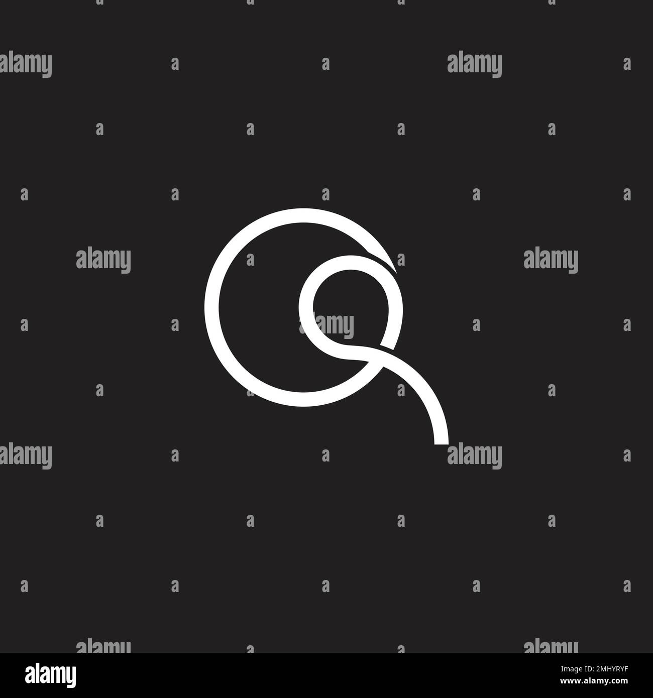 letter g round overlapping thread line logo vector Stock Vector Image ...
