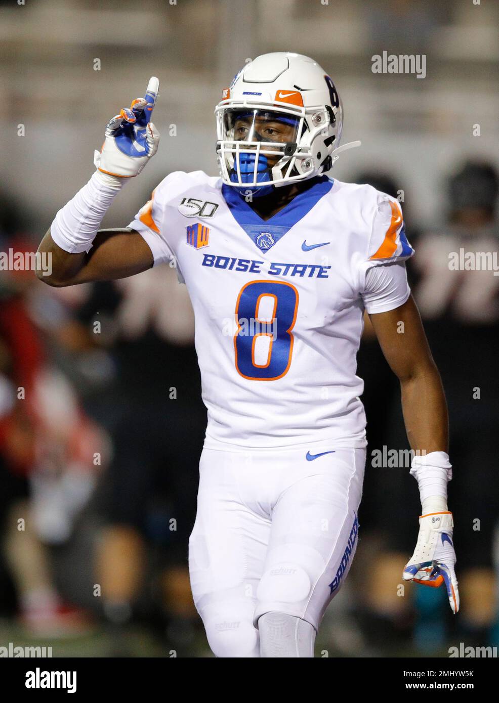 Boise State cornerback Markel Reed celebrates after a play against UNLV ...