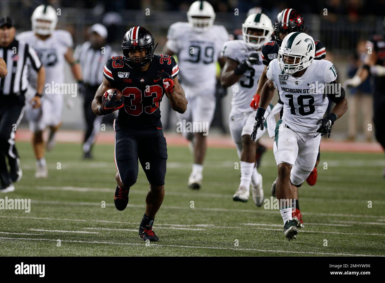 Ohio State running back Master Teague plays against Michigan State ...